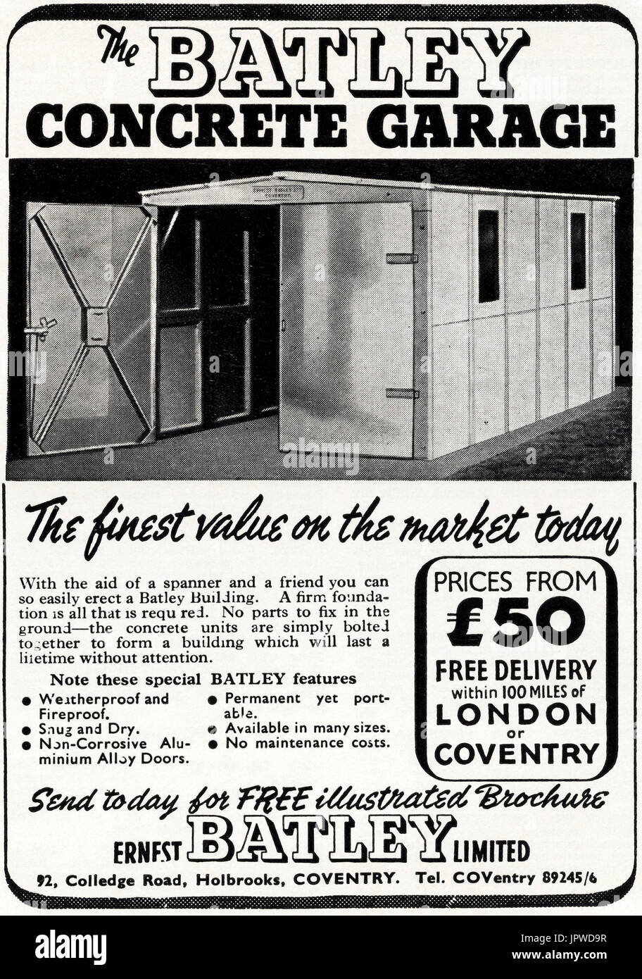 Garage advertising hi-res stock photography and images - Alamy