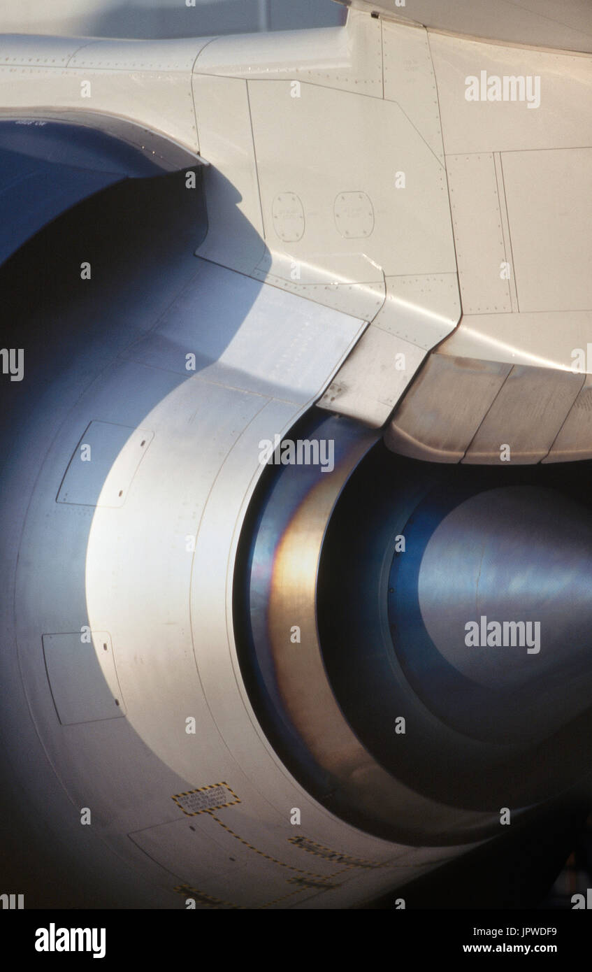 engine-pylon and jet-engine of a GE90 on a British Airways Boeing Stock ...