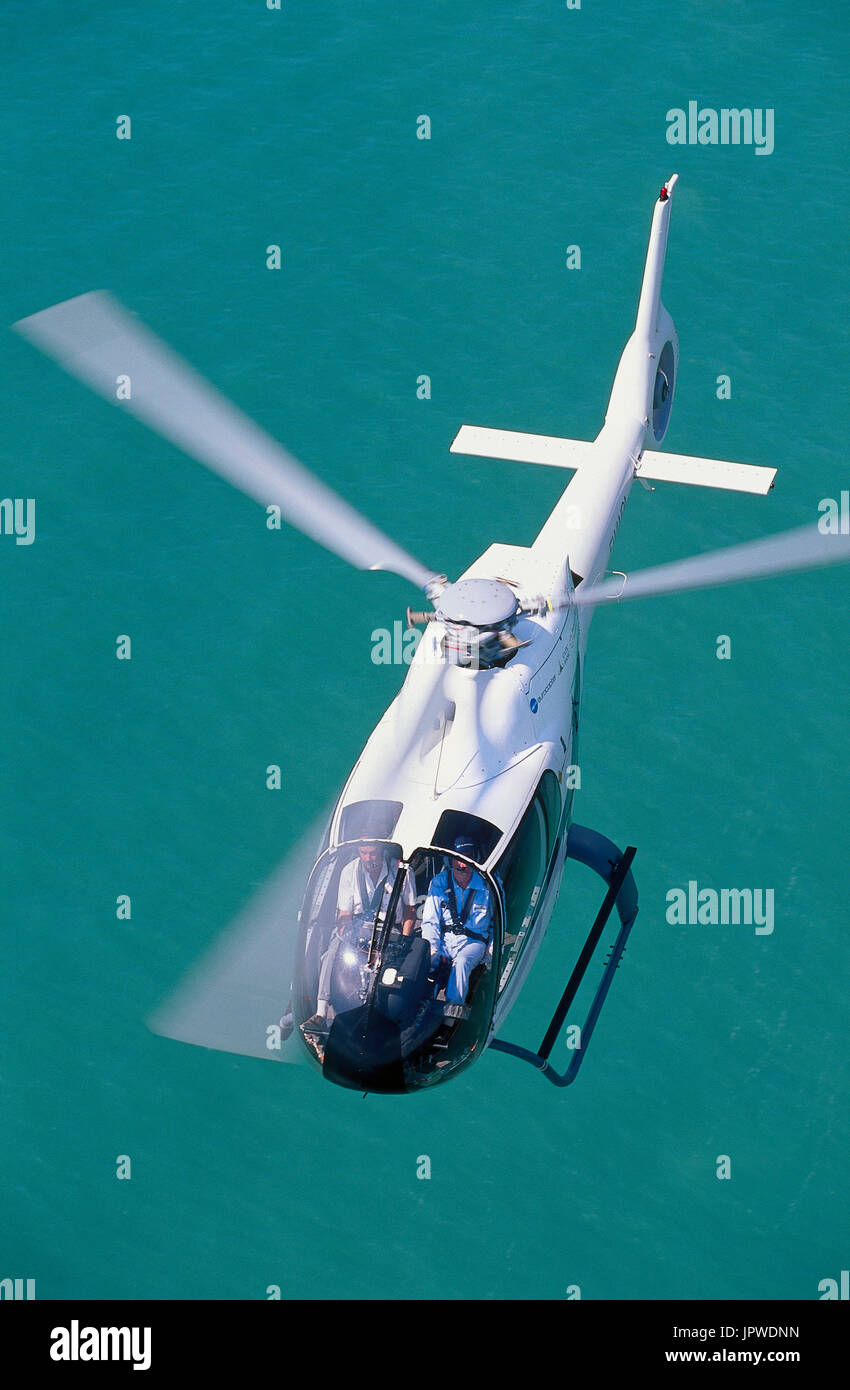 Eurocopter EC-120 Colibri prototype flying over the sea Stock Photo - Alamy