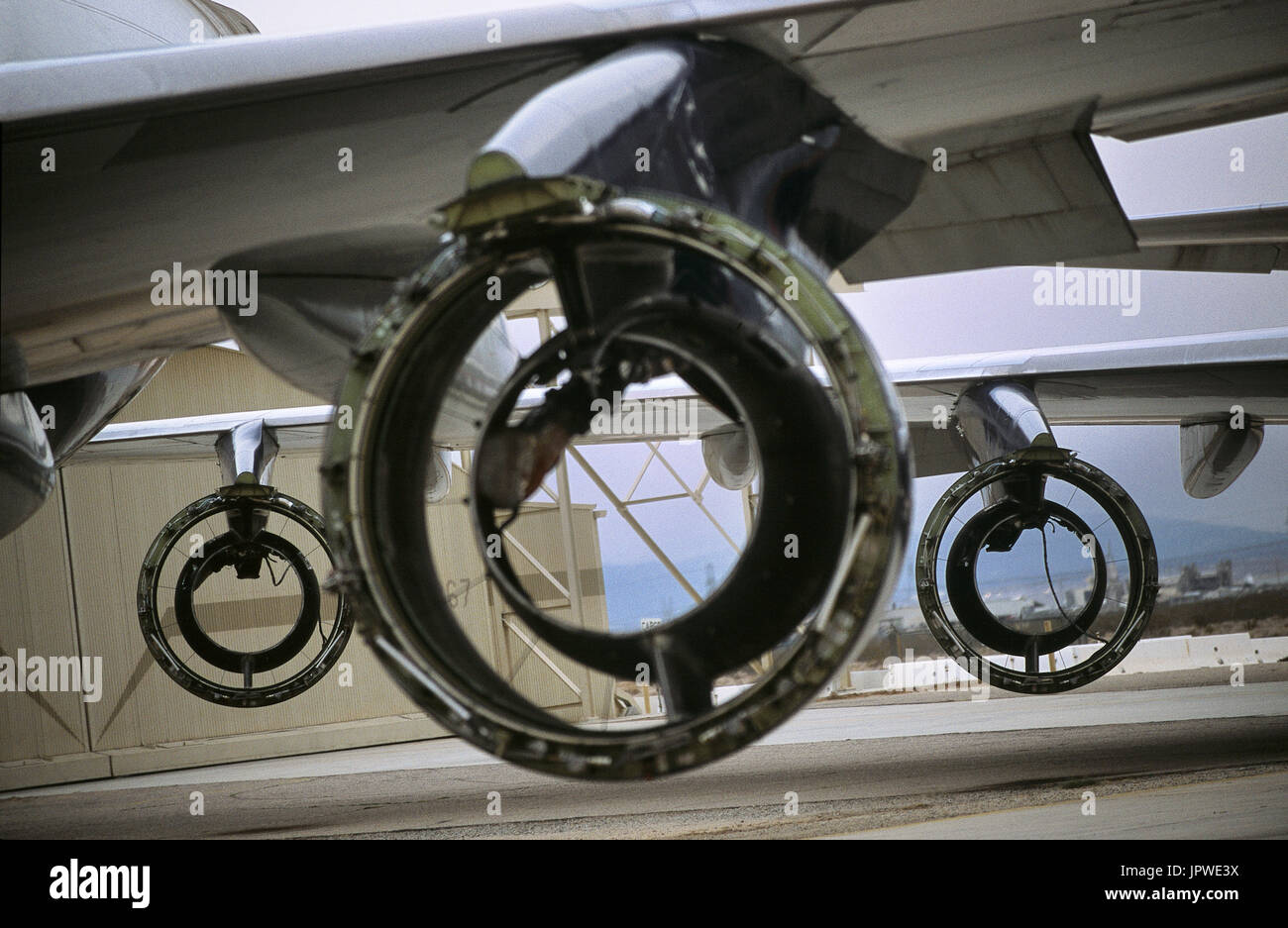 desert-storage Boeing 747-400s engine mounts with the engines removed ...