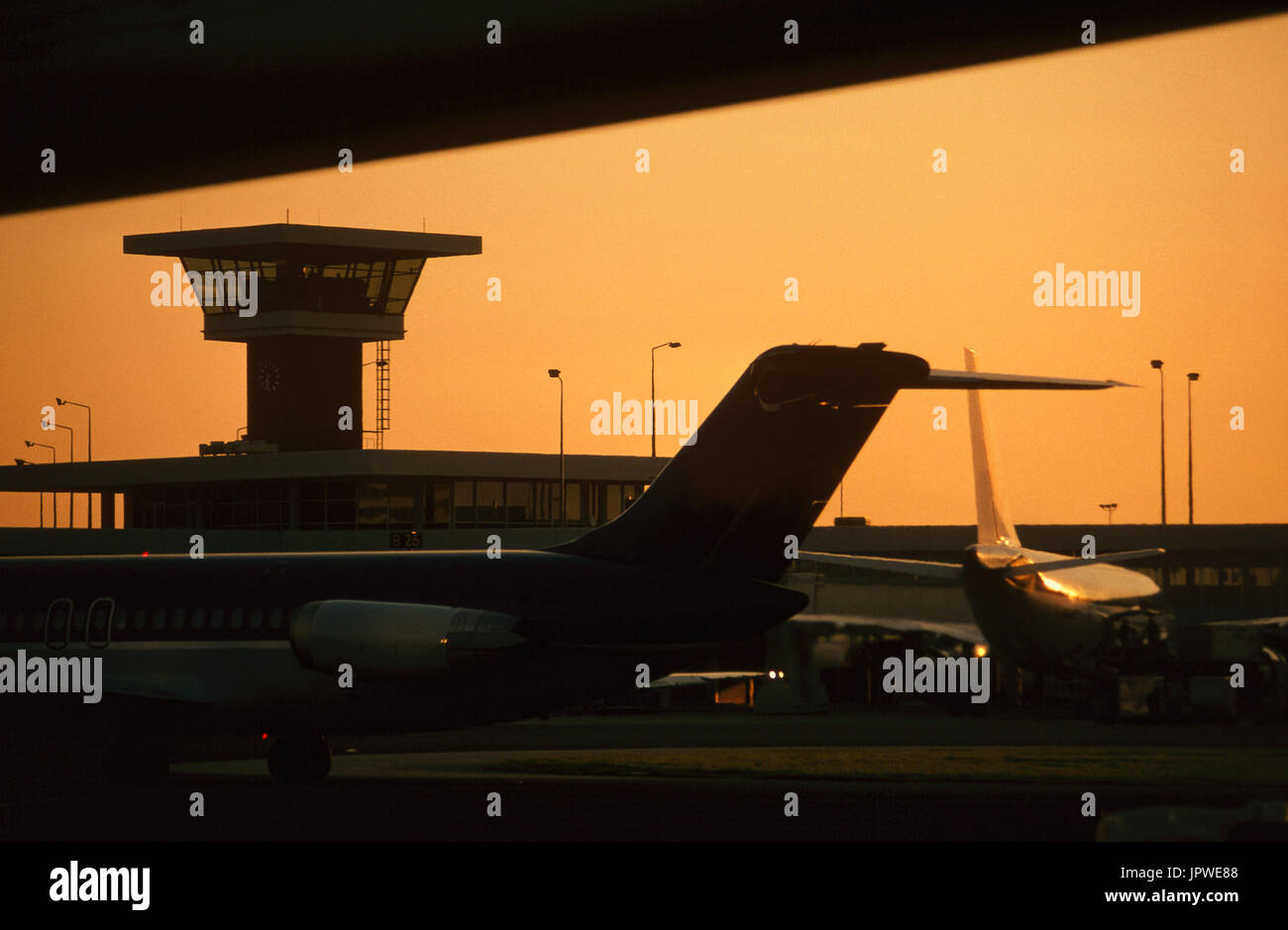 generic McDonnell Douglas DC-9 with ground control-tower and Boeing 737 ...