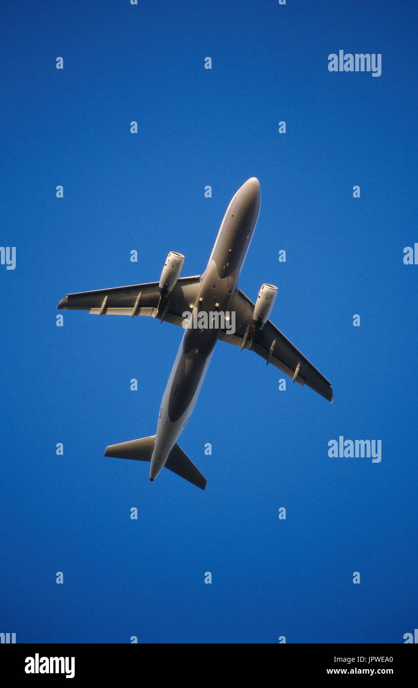 generic Airbus A320-200 climbing enroute with flaps deployed Stock ...