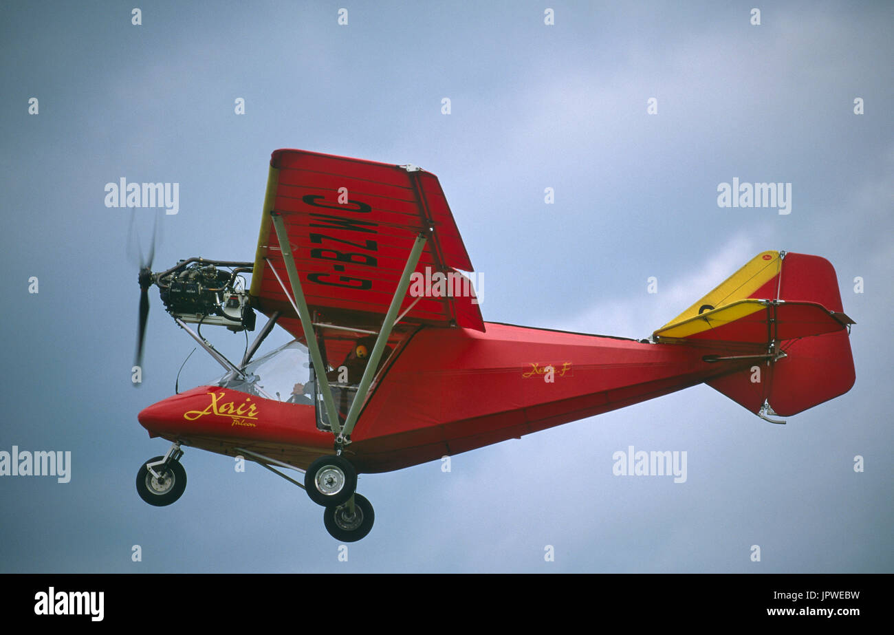 Salter Gaj X'Air Falcon 912(1) microlight climbing out after take-off ...