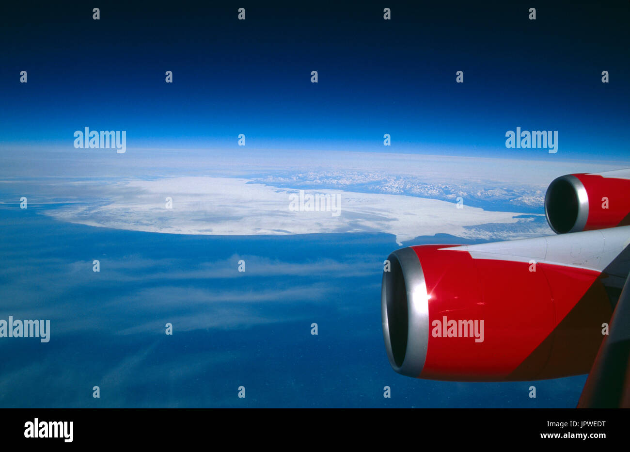 GE CF6-80C2 engine cowlings of a Virgin Atlantic Airways Boeing 747-400 ...