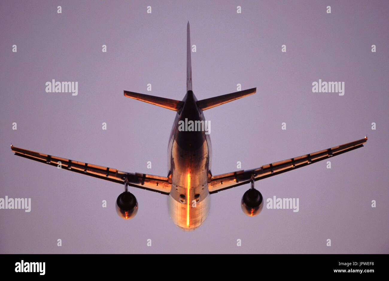 American Airlines Airbus A300-600 climbing enroute at dusk Stock Photo ...