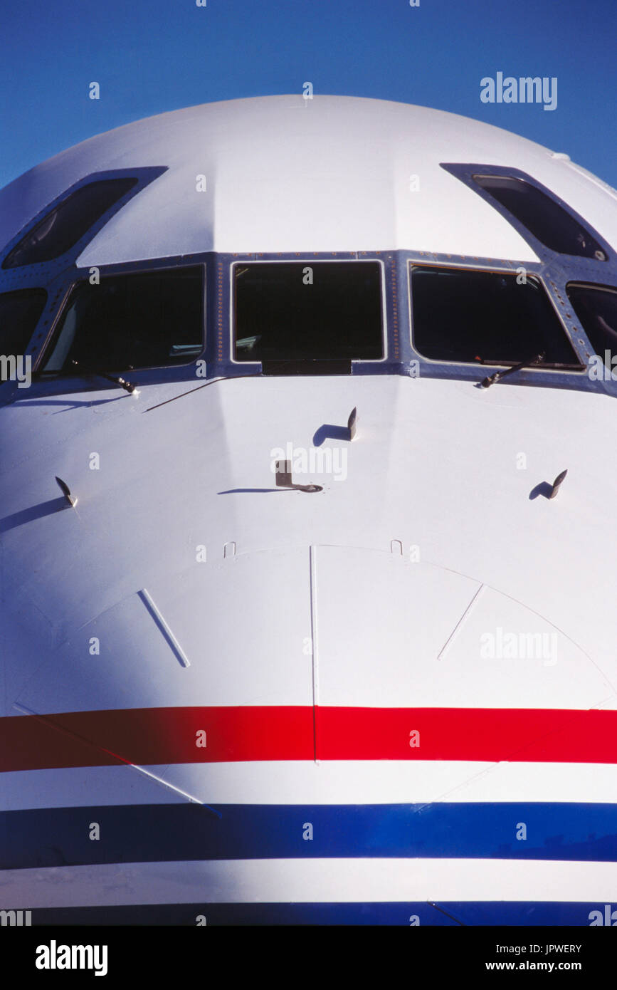 Boeing 717 windshields and pitot heads Stock Photo - Alamy