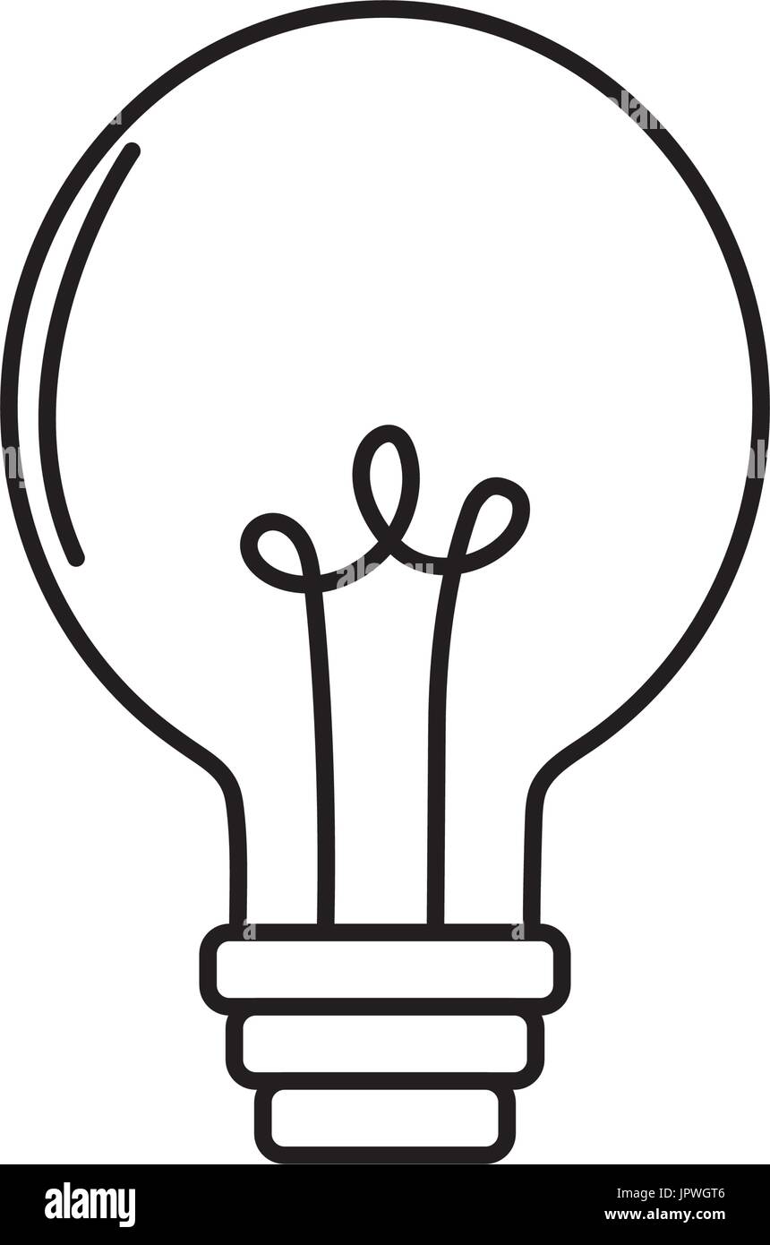 line electric bulb light and power energy Stock Vector Image & Art - Alamy