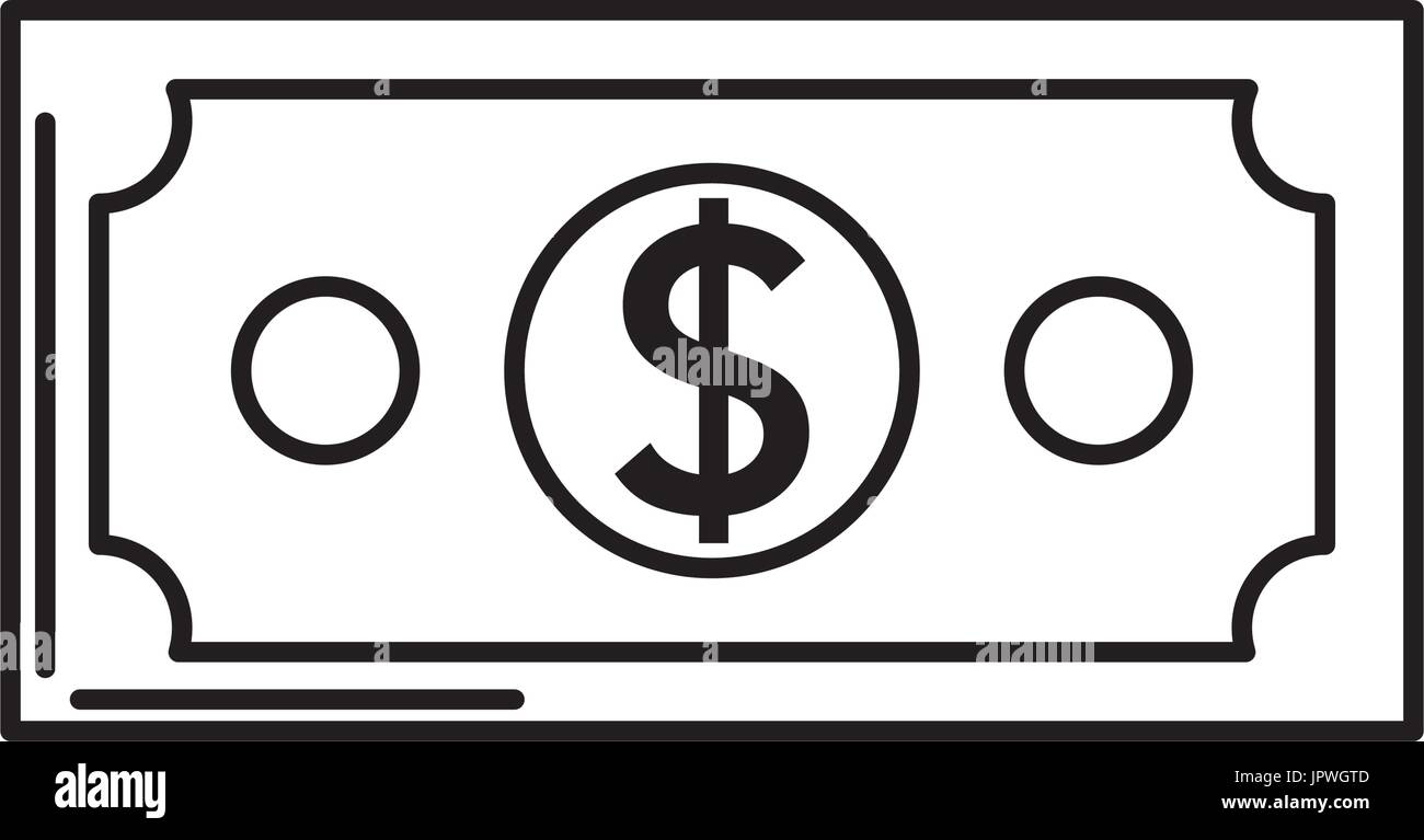 line dollar bill cash money icon Stock Vector Image & Art - Alamy