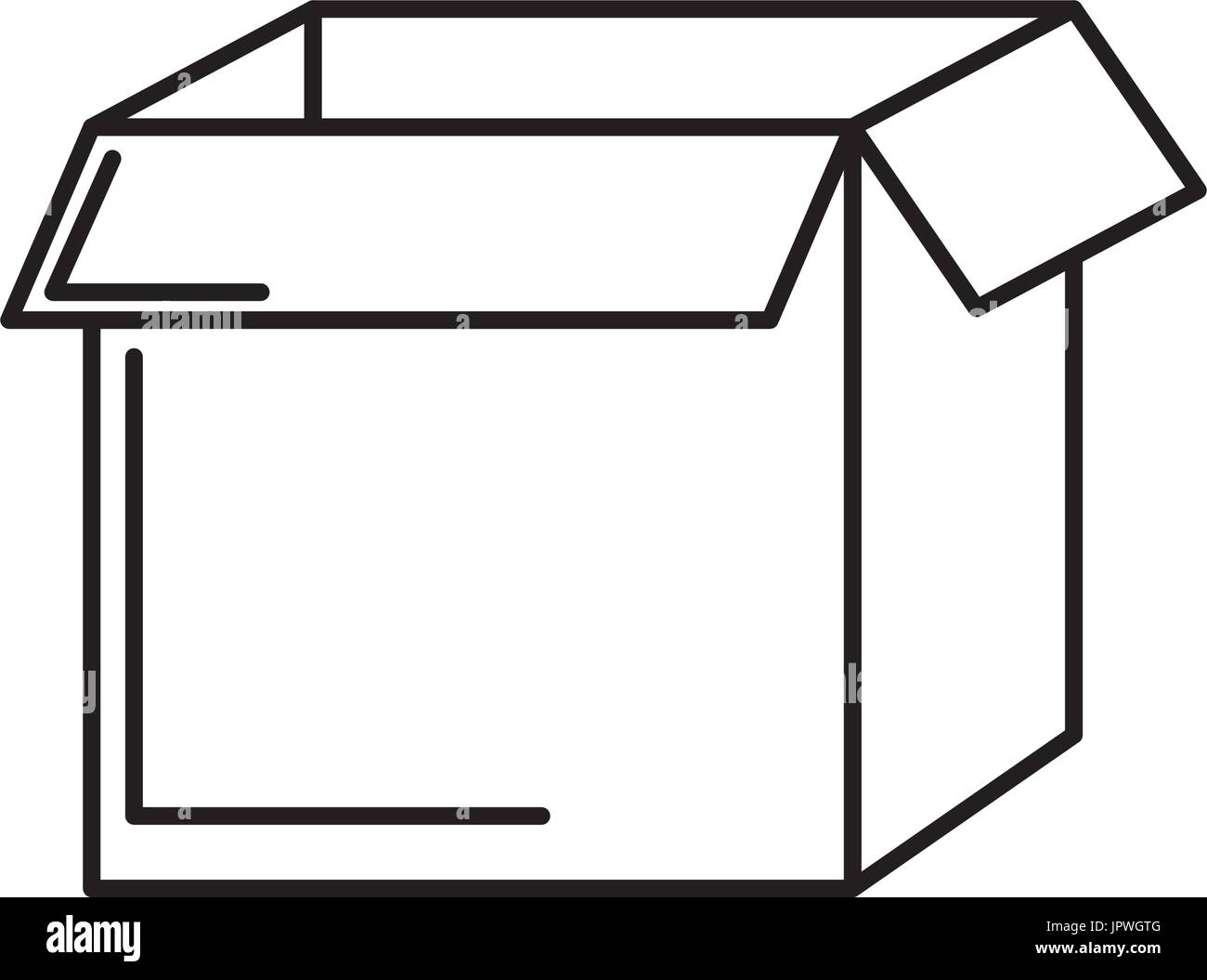 line square box package open design Stock Vector Image & Art - Alamy