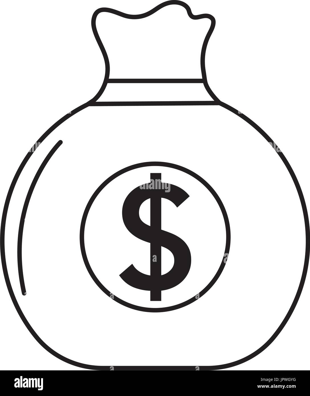 line business bag with cash money inside Stock Vector Image & Art - Alamy