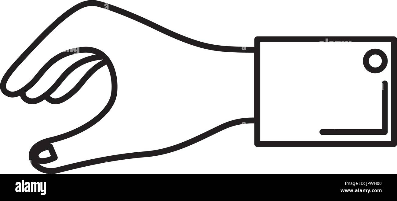 line man hand to business negotiation icon Stock Vector Image & Art - Alamy