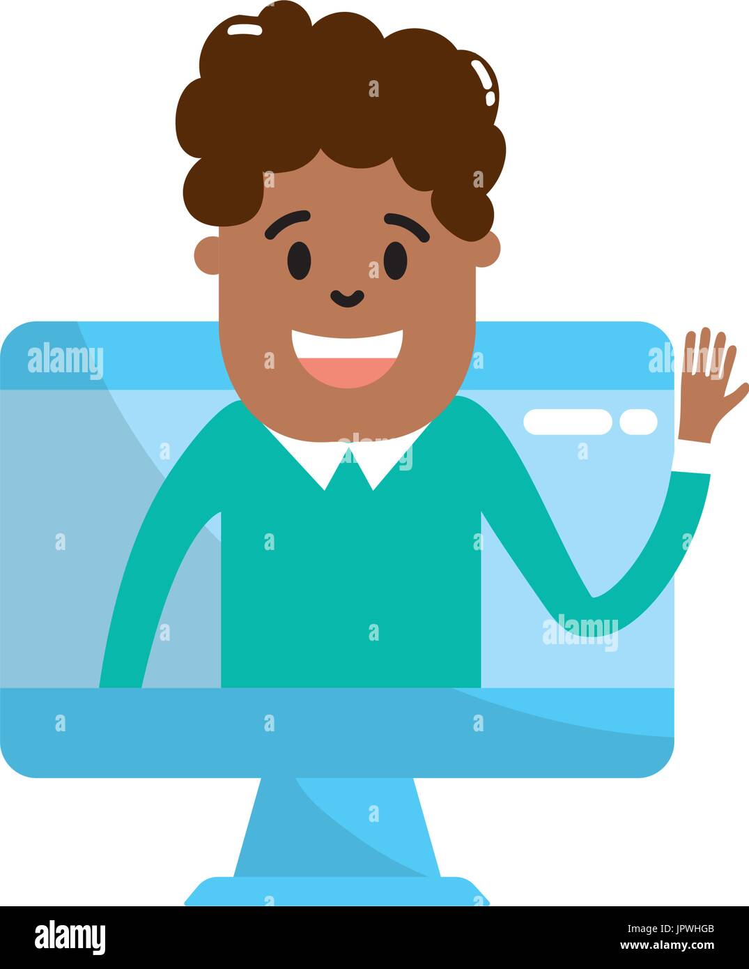 technology computer with man inside Stock Vector Image & Art - Alamy