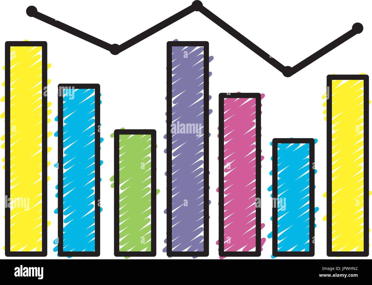 arrow with statistics diagram bar presentation Stock Vector Image & Art ...