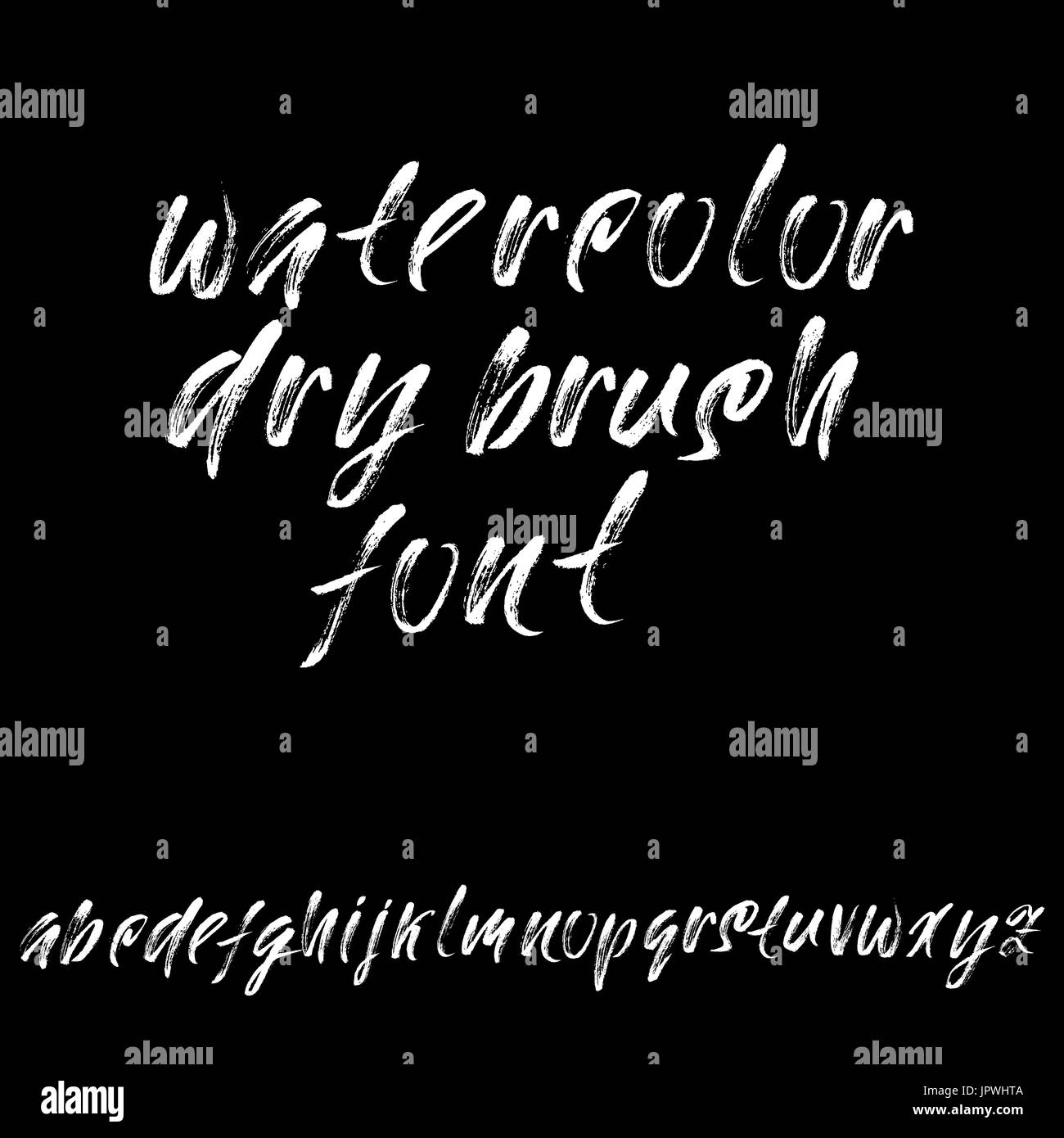 Hand drawn dry brush font. Modern brush lettering. Grunge style ...