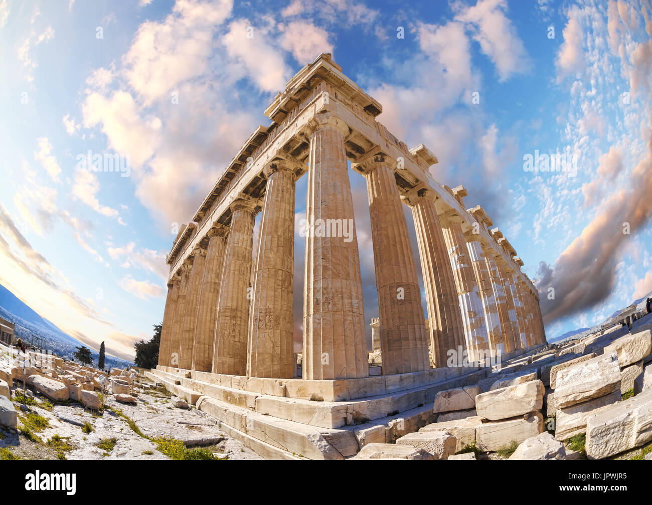 Famous Parthenon temple on the Acropolis in Athens, Greece Stock Photo - Alamy