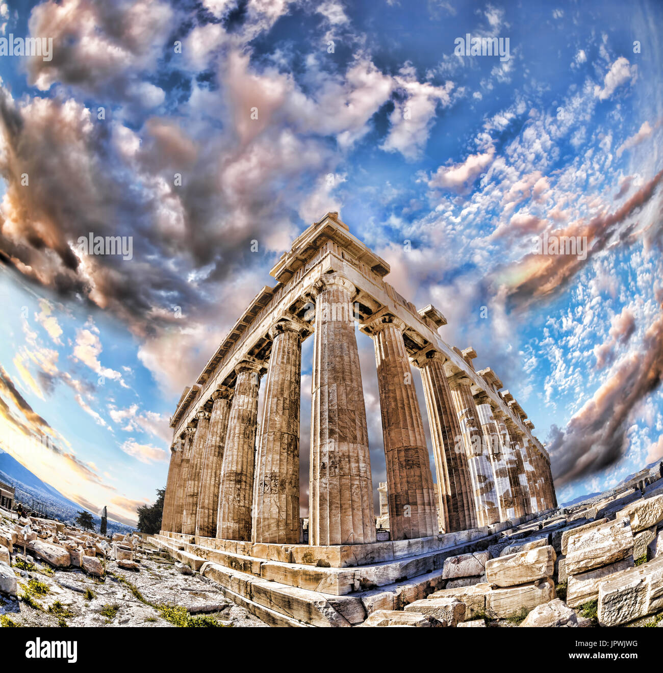 Famous Parthenon temple on the Acropolis in Athens, Greece Stock Photo - Alamy
