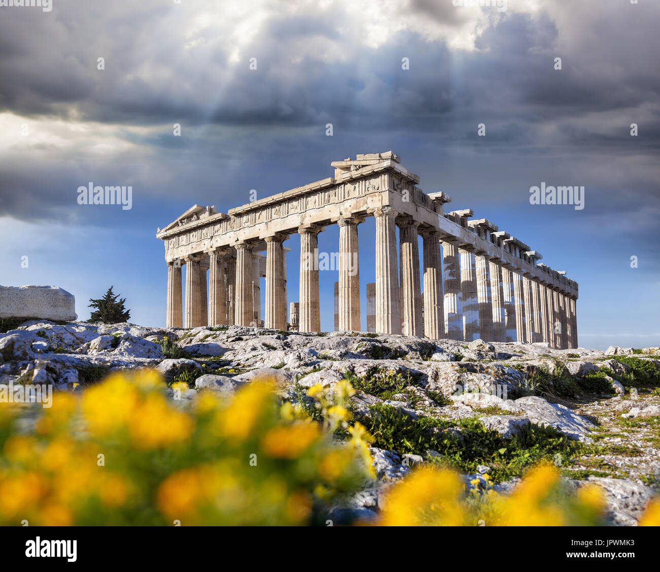Famous Parthenon temple on the Acropolis in Athens Greece Stock Photo - Alamy