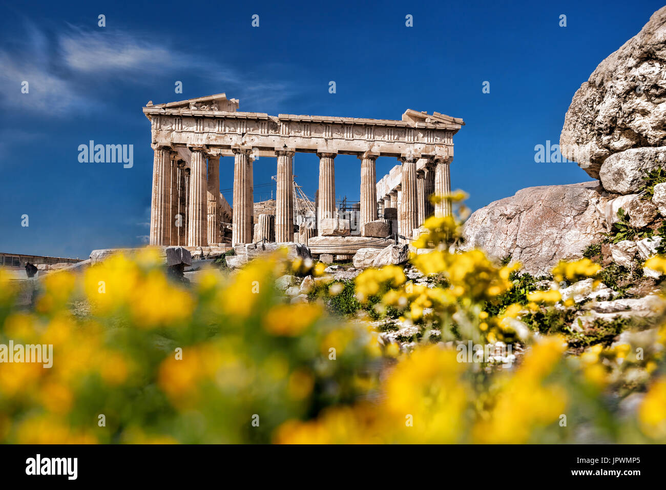 Famous Parthenon temple on the Acropolis in Athens, Greece Stock Photo - Alamy