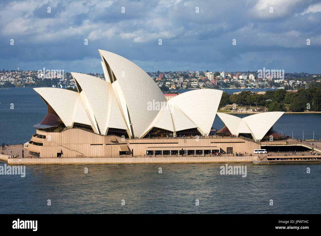 View of the iconic Sydney Opera House at bennelong point,Sydney city ...