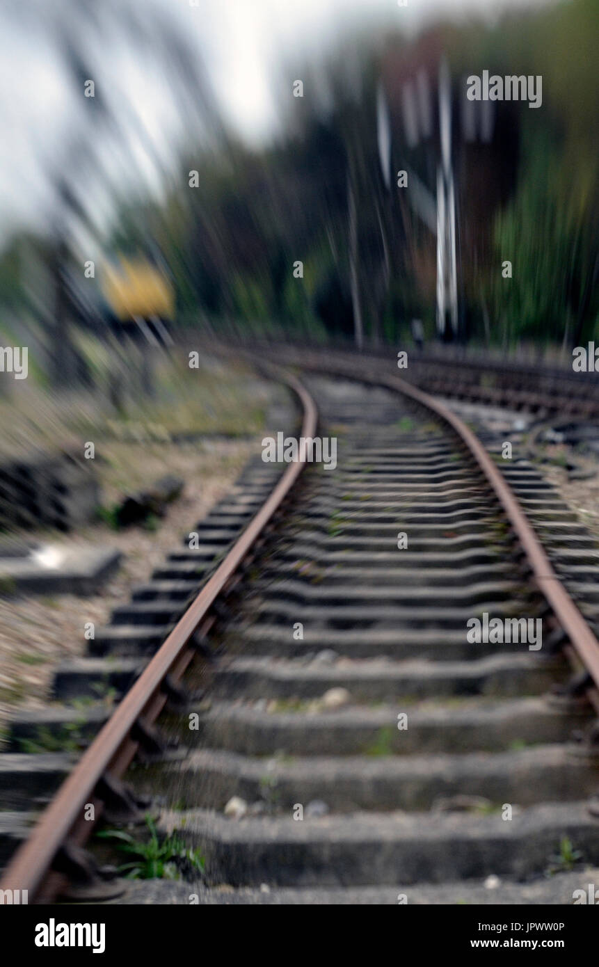 Train tracks without train hi-res stock photography and images - Alamy