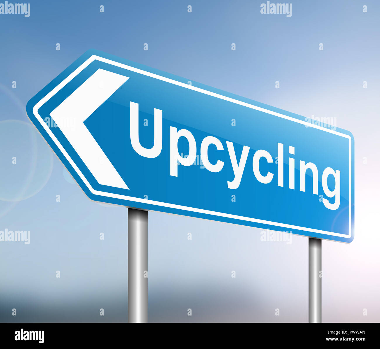 3d Illustration depicting a sign with an upcycling concept Stock Photo ...