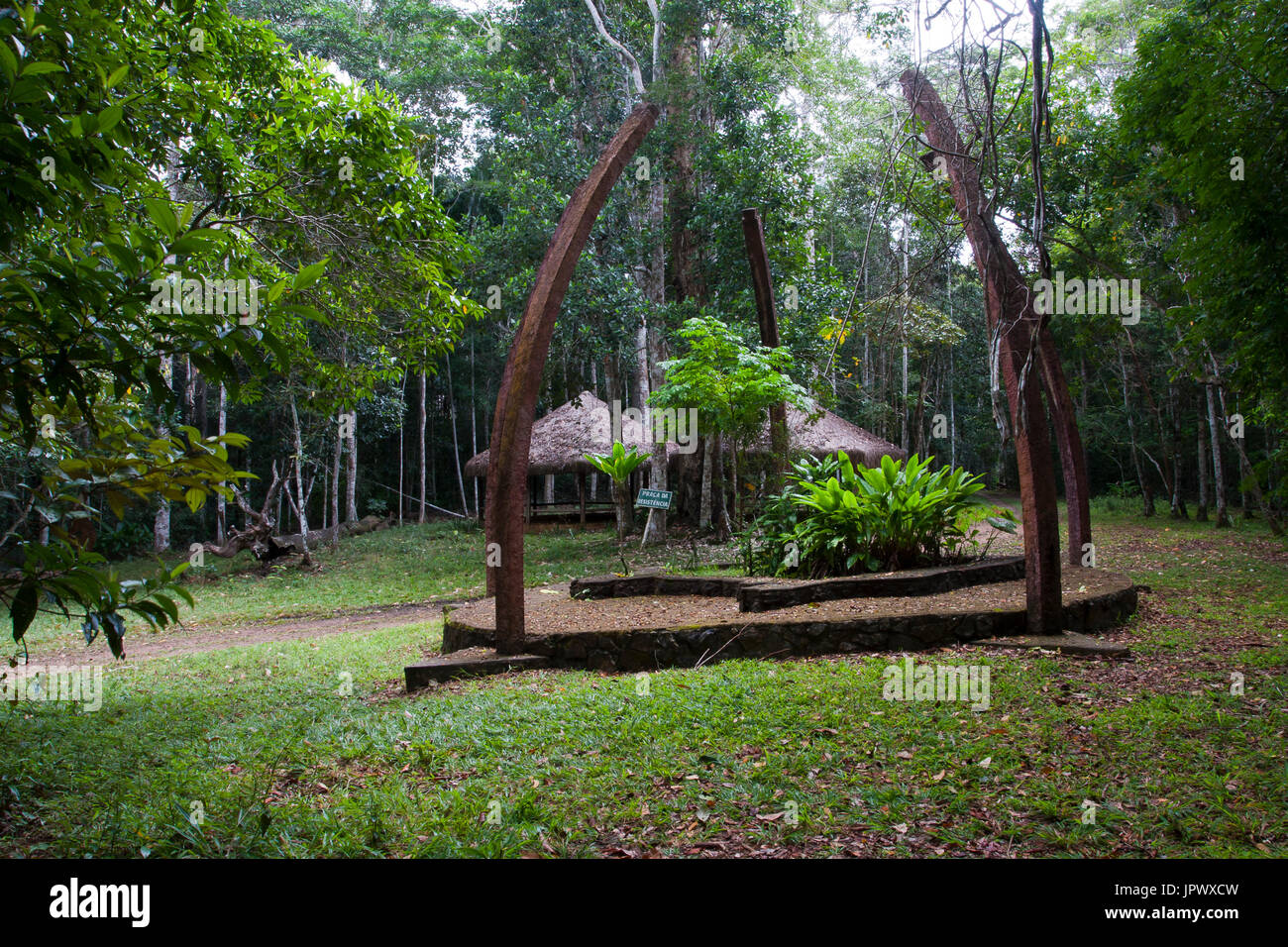 Totem in Atlantic Forest - Bahia Brazil Monte Pascoal Stock Photo - Alamy