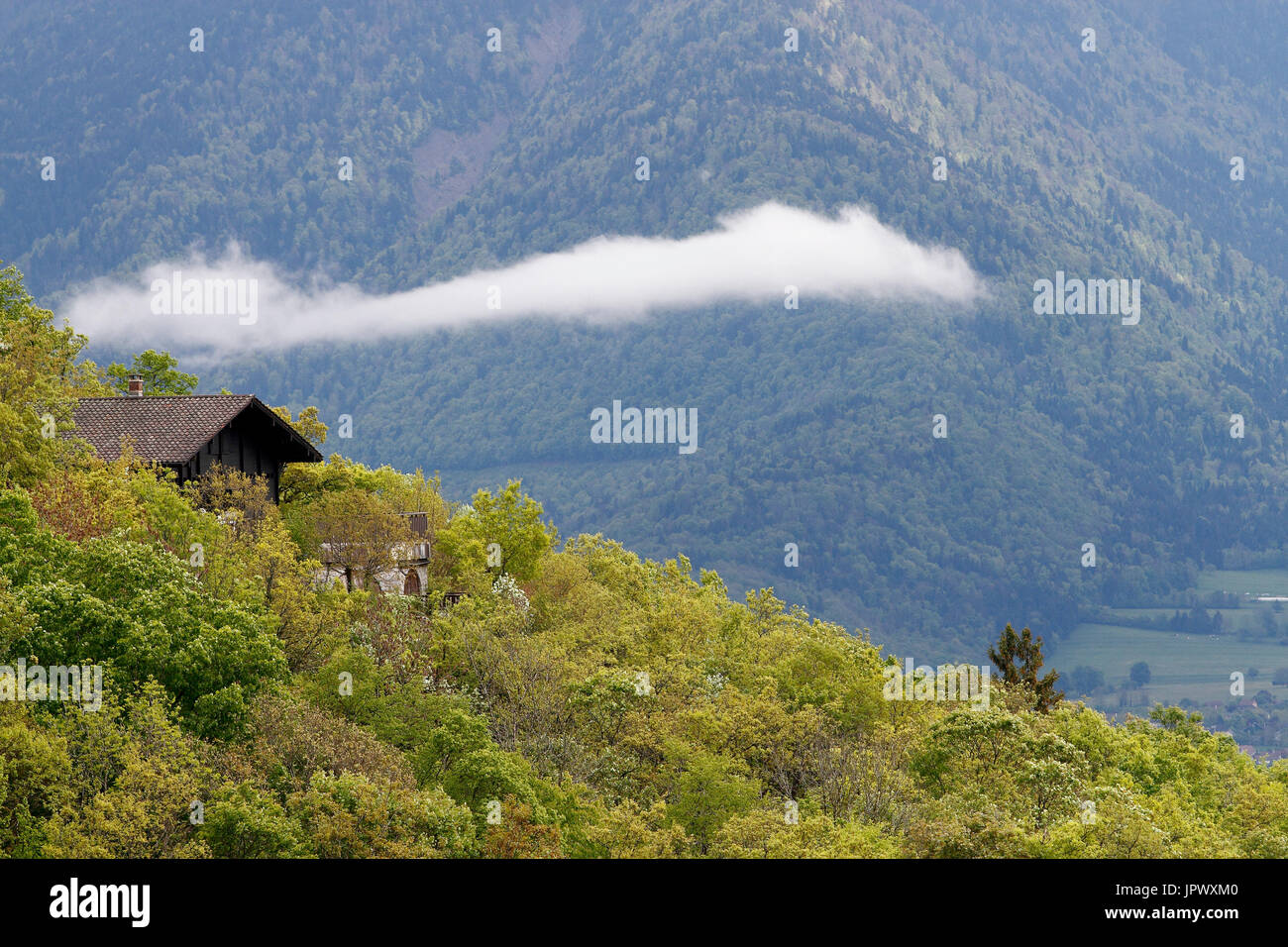 Chalet on Mount Veyrier - Alpes France Stock Photo - Alamy