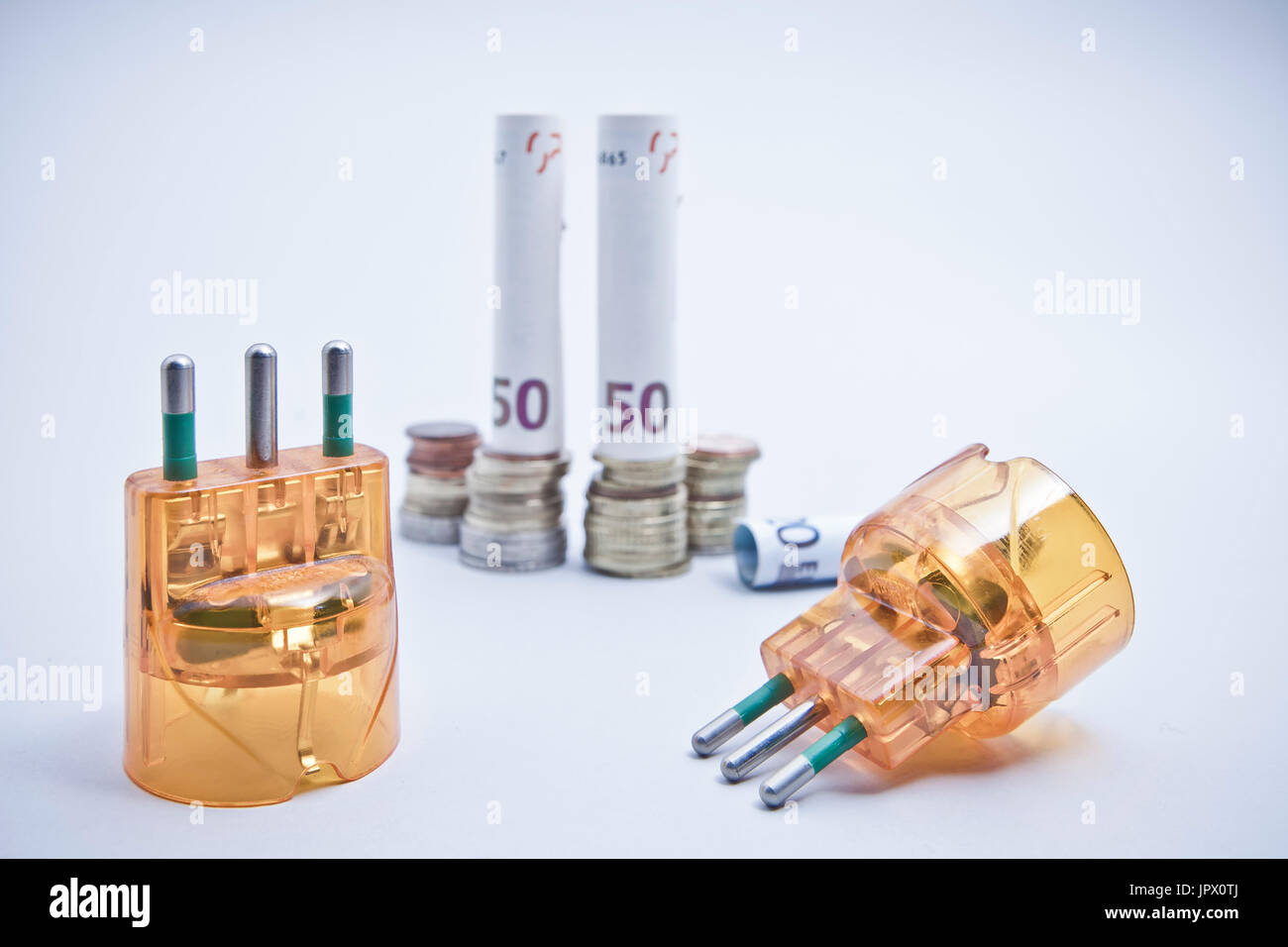 Money and plugs banknotes hi-res stock photography and images - Alamy