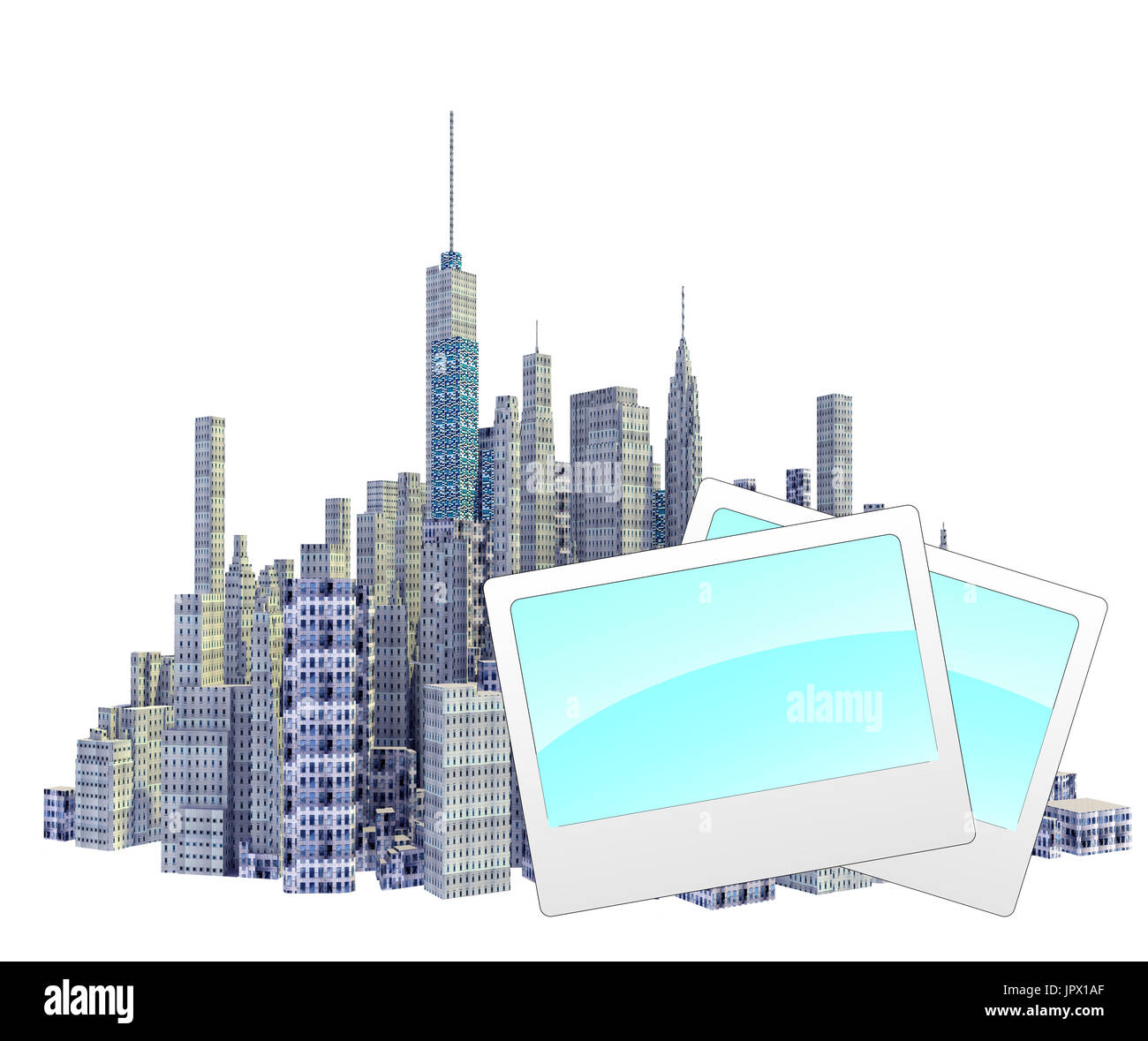 Silhouette city building border Cut Out Stock Images & Pictures - Alamy