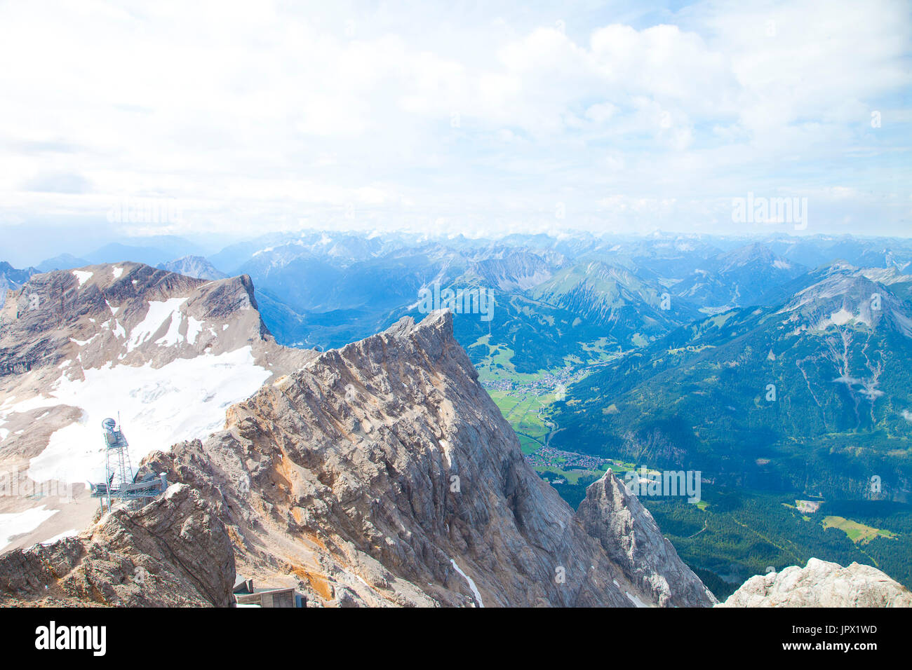 View from top of Zugspitze Austria Stock Photo - Alamy