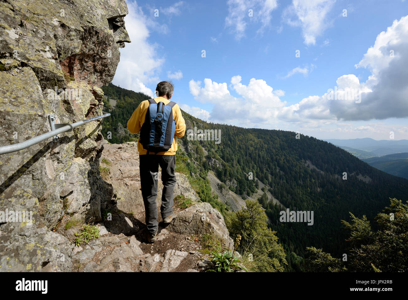 Hiking the Trail des Roches - Vosges France Stock Photo - Alamy