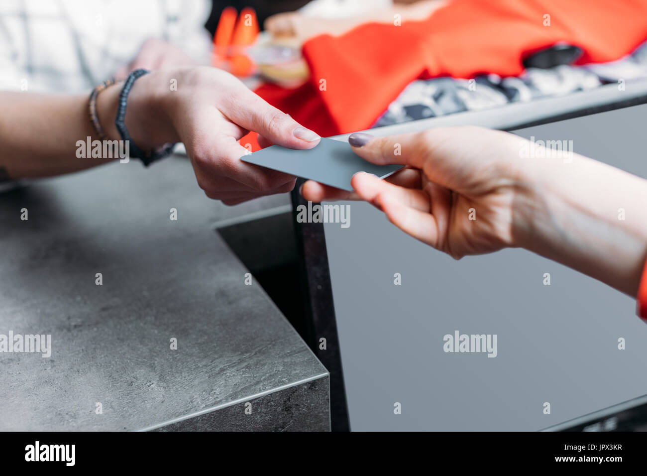 Shopping mall cashier hi-res stock photography and images - Alamy