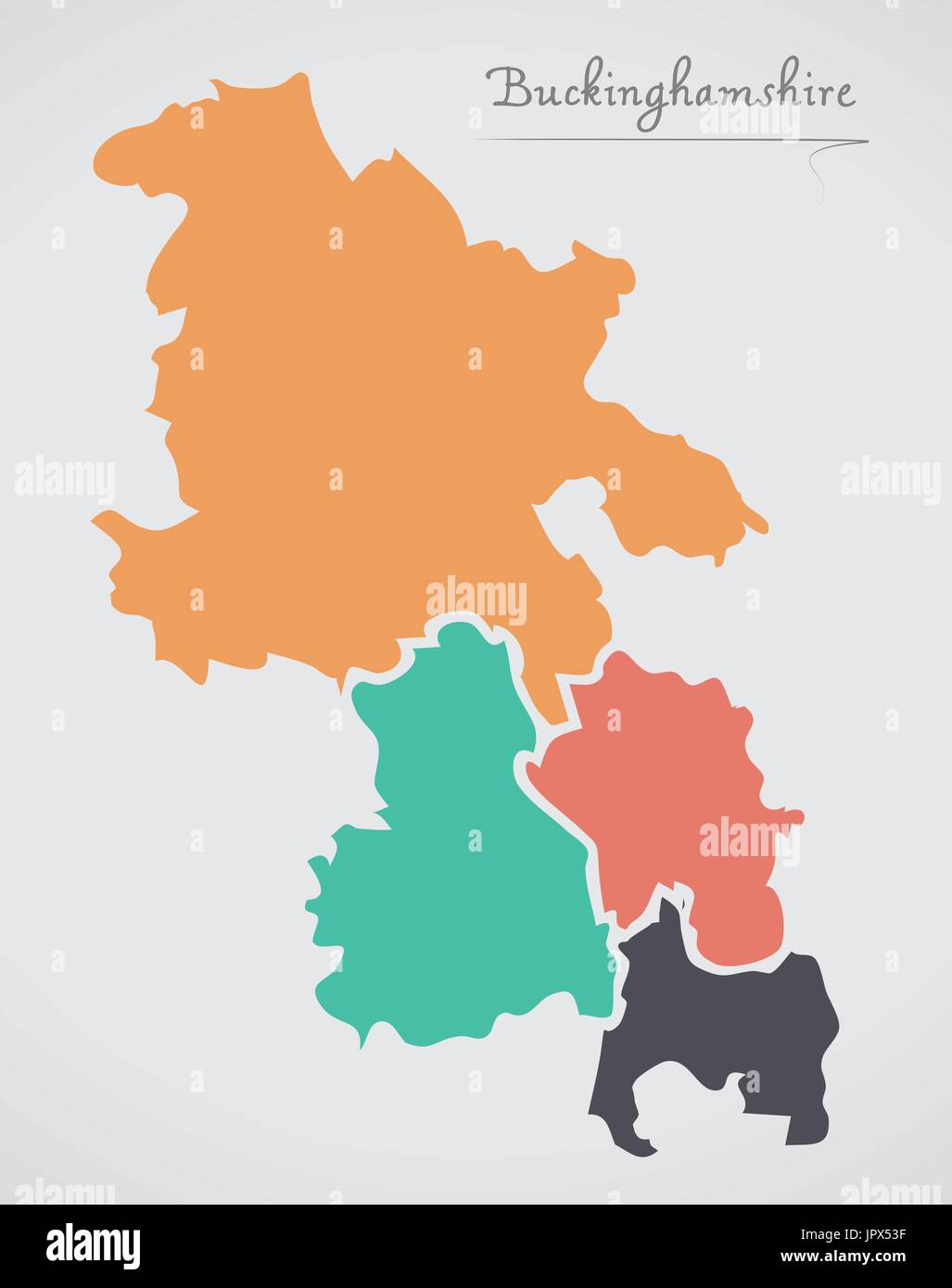 Buckinghamshire map Stock Vector Images - Alamy