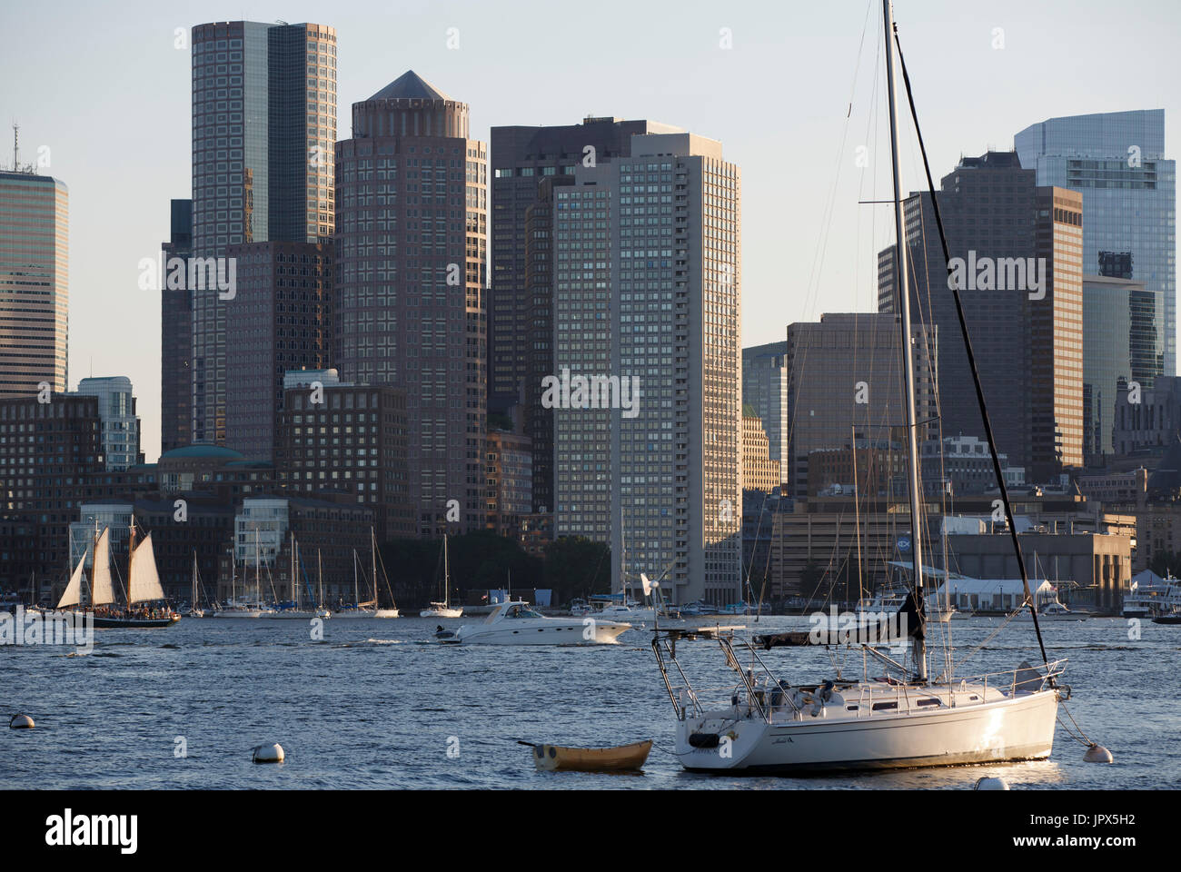 Boston Harbor waterfront skyline Stock Photo - Alamy