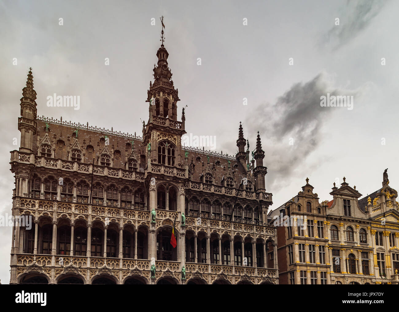 Architecture of Brussels, historic buildings and streets, Belgium Stock ...