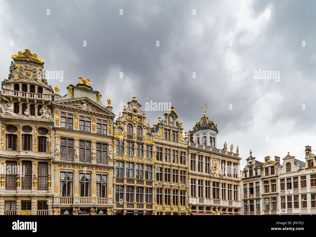 Architecture of Brussels, historic buildings and streets, Belgium Stock ...