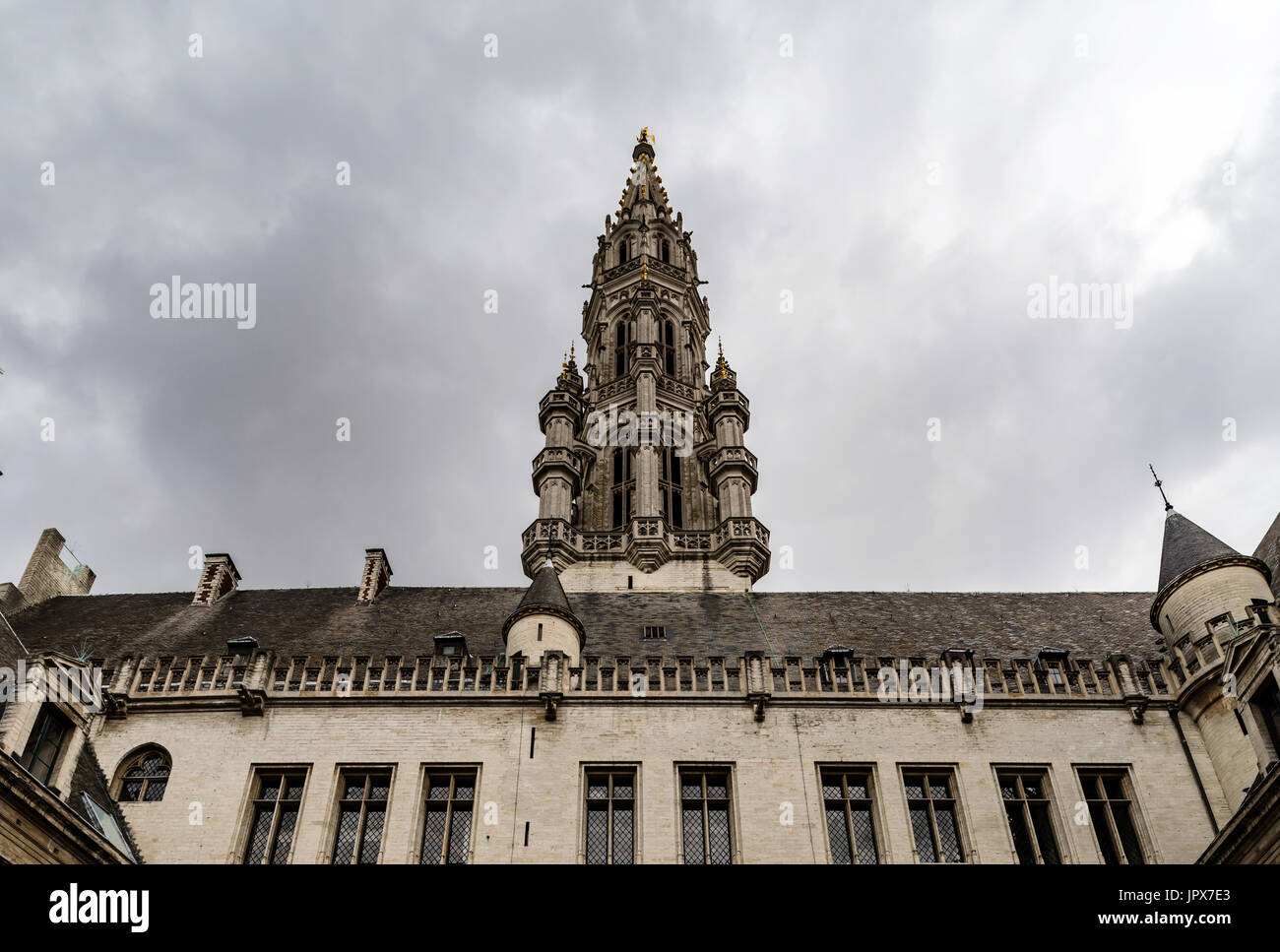 Architecture of Brussels, historic buildings and streets, Belgium Stock ...