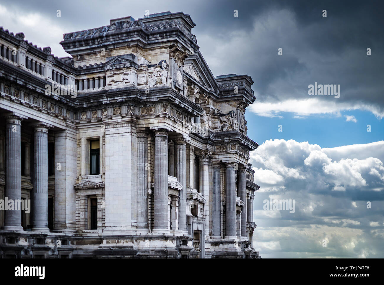 Architecture of Brussels, historic buildings and streets, Belgium Stock ...