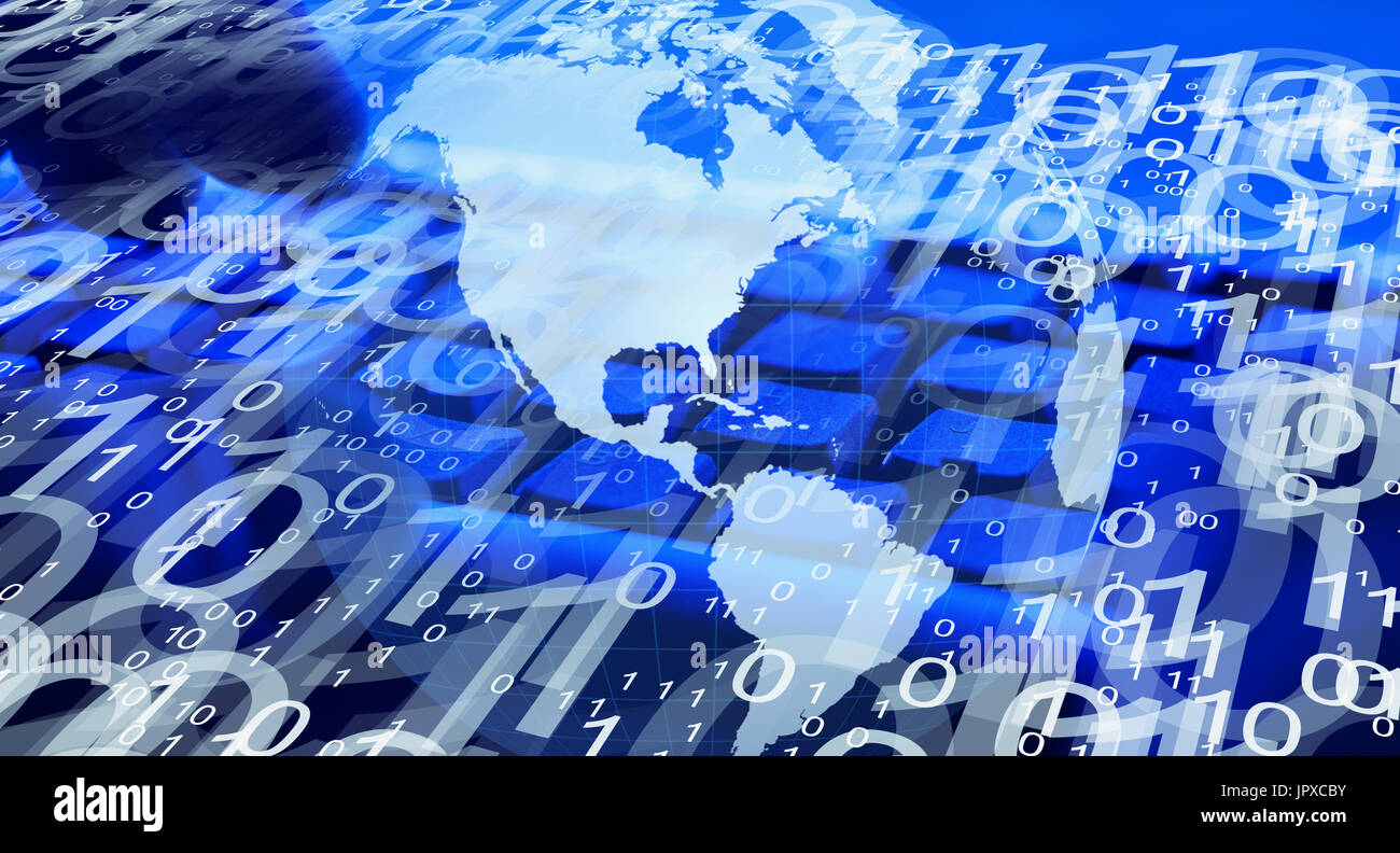 Dark web concept, dark blue computer background Stock Photo - Alamy