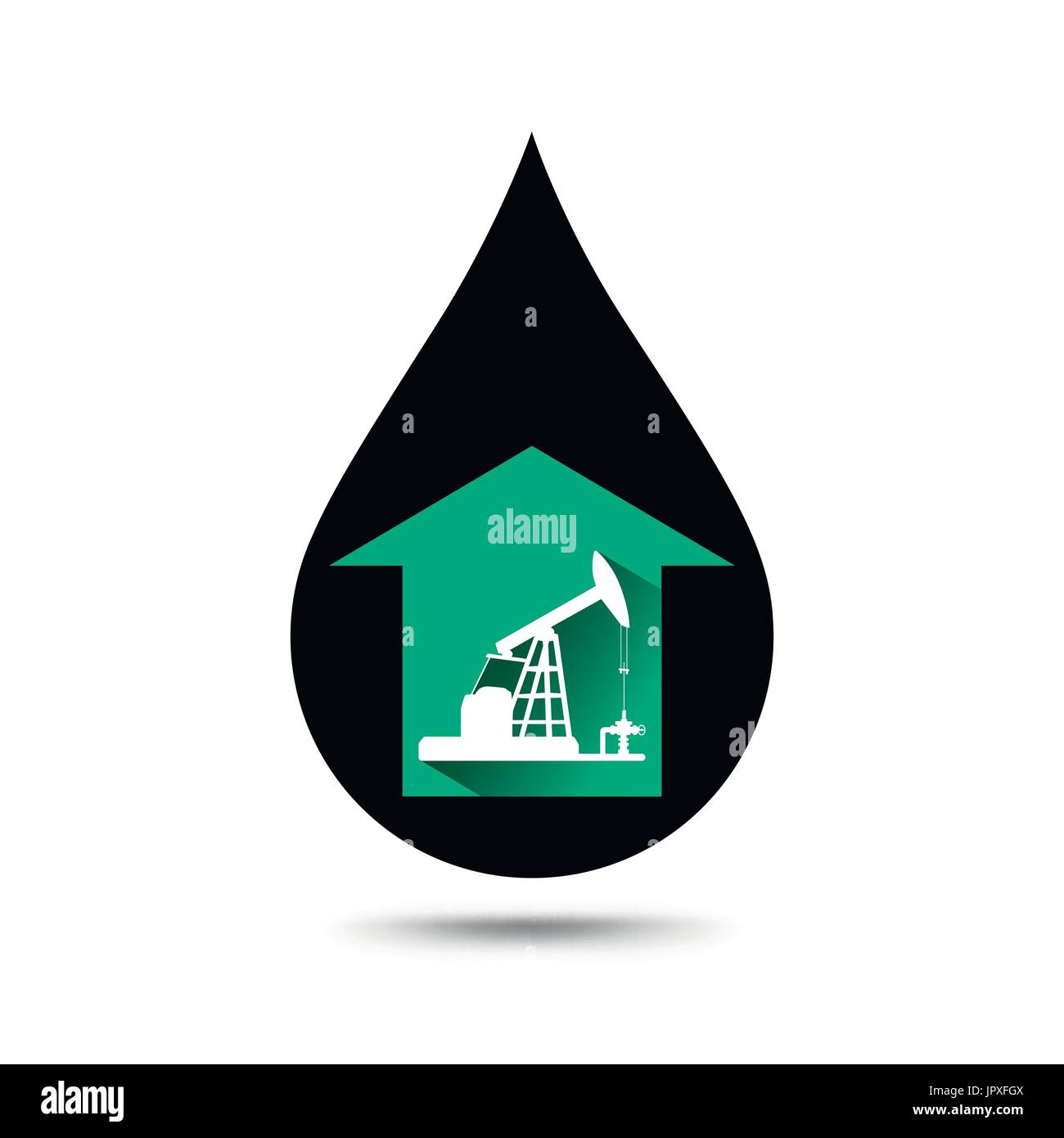 Oil industry concept. Oil price growing up graph with petroleum pump ...