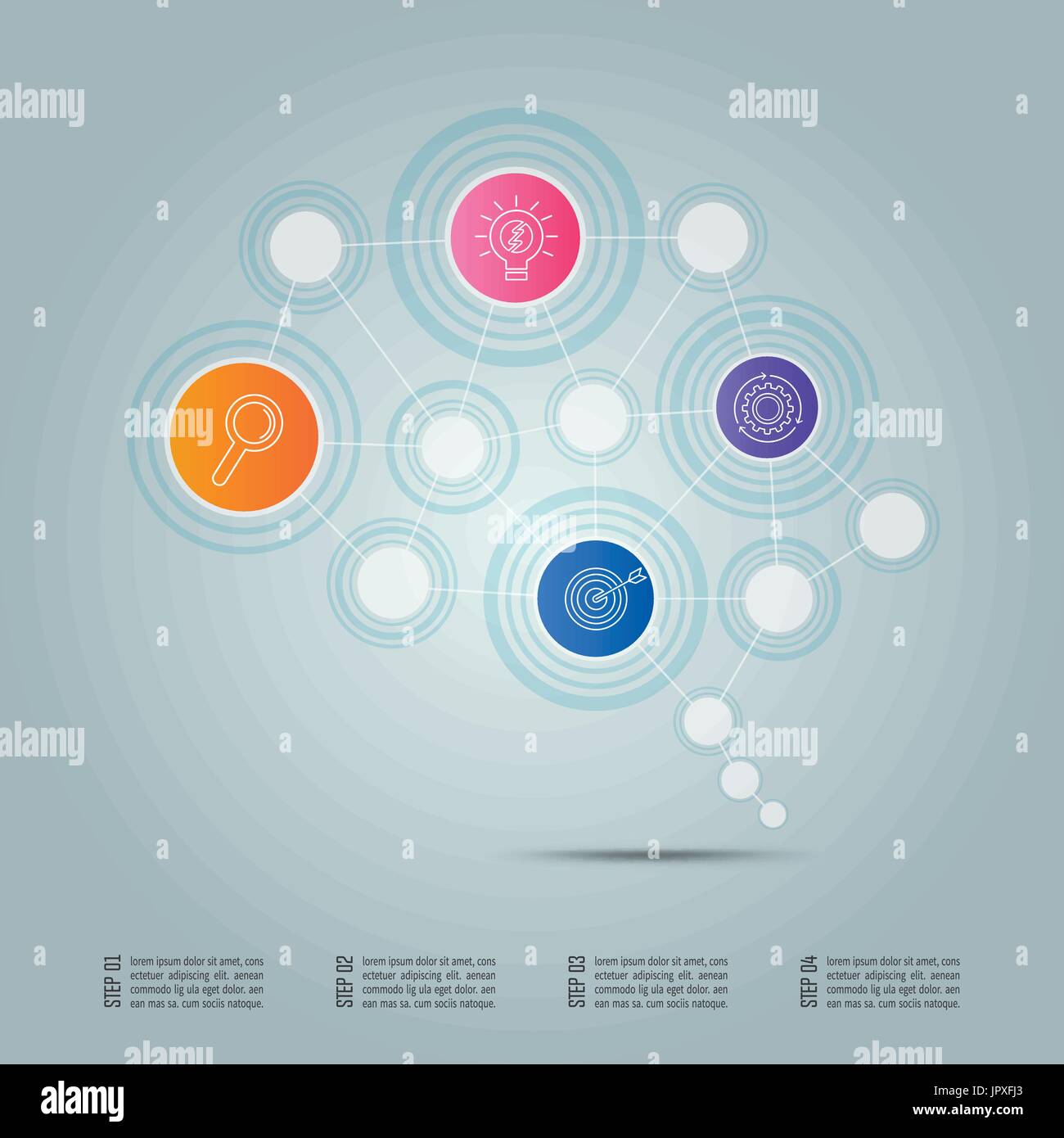 Creative concept for infographic with 4 options. Timeline infographic ...