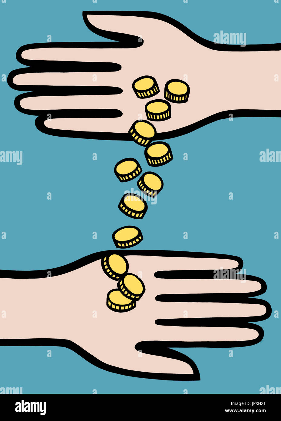 Very handy. A graphic illustration about things and ideas we hold Stock ...