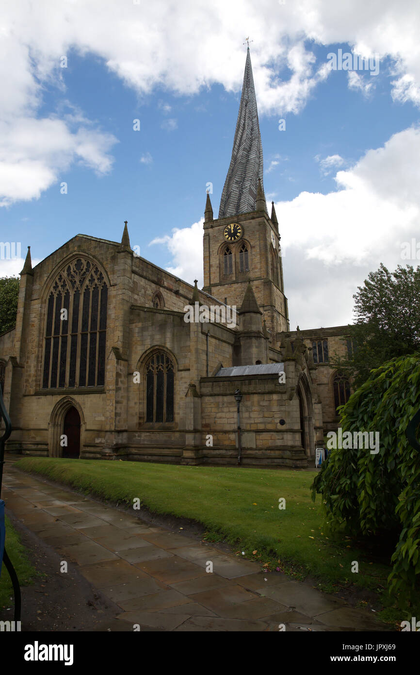 Church of St Mary and All Saints in Chesterfield with its famous ...