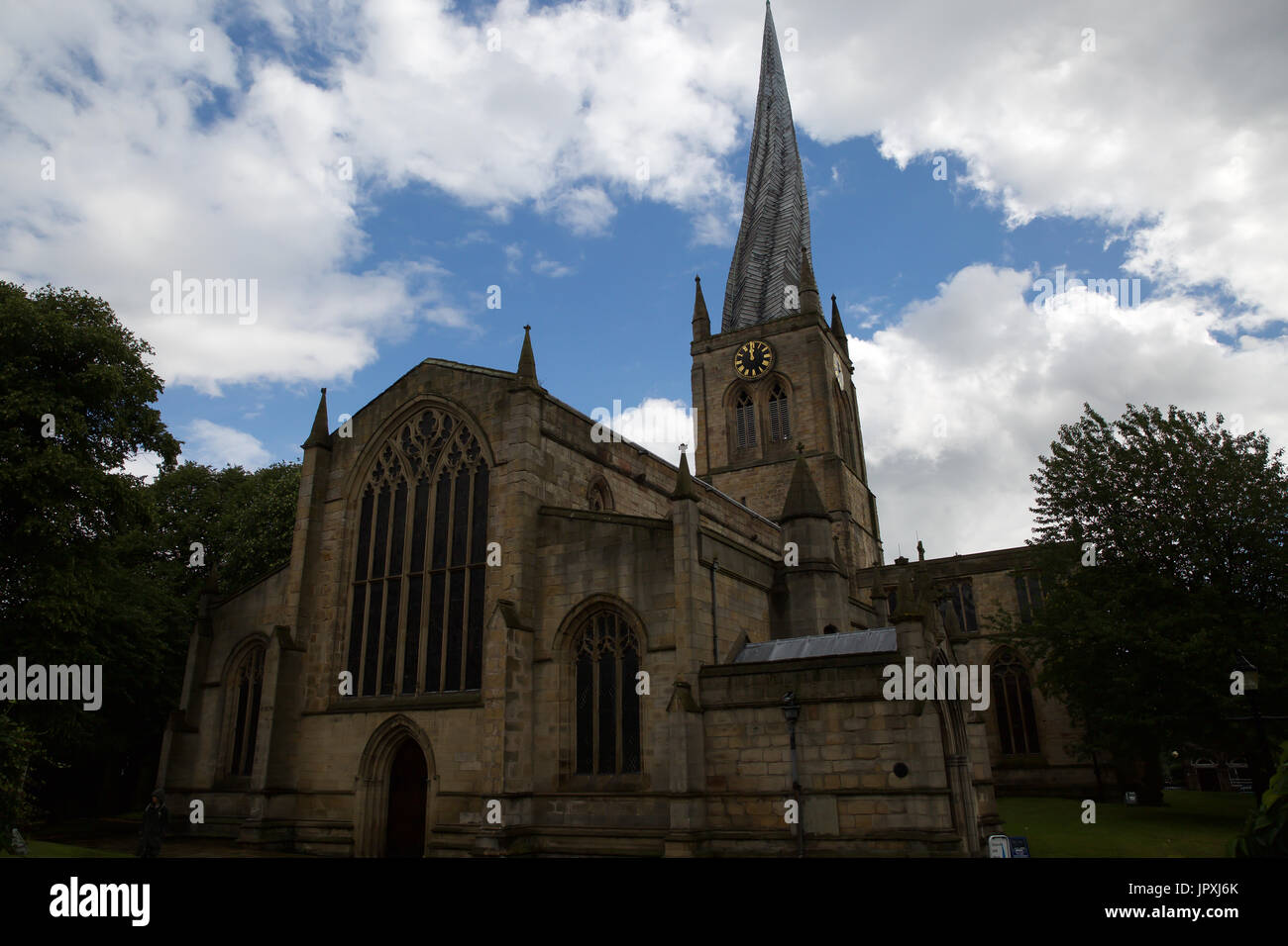 Church of St Mary and All Saints in Chesterfield with its famous ...