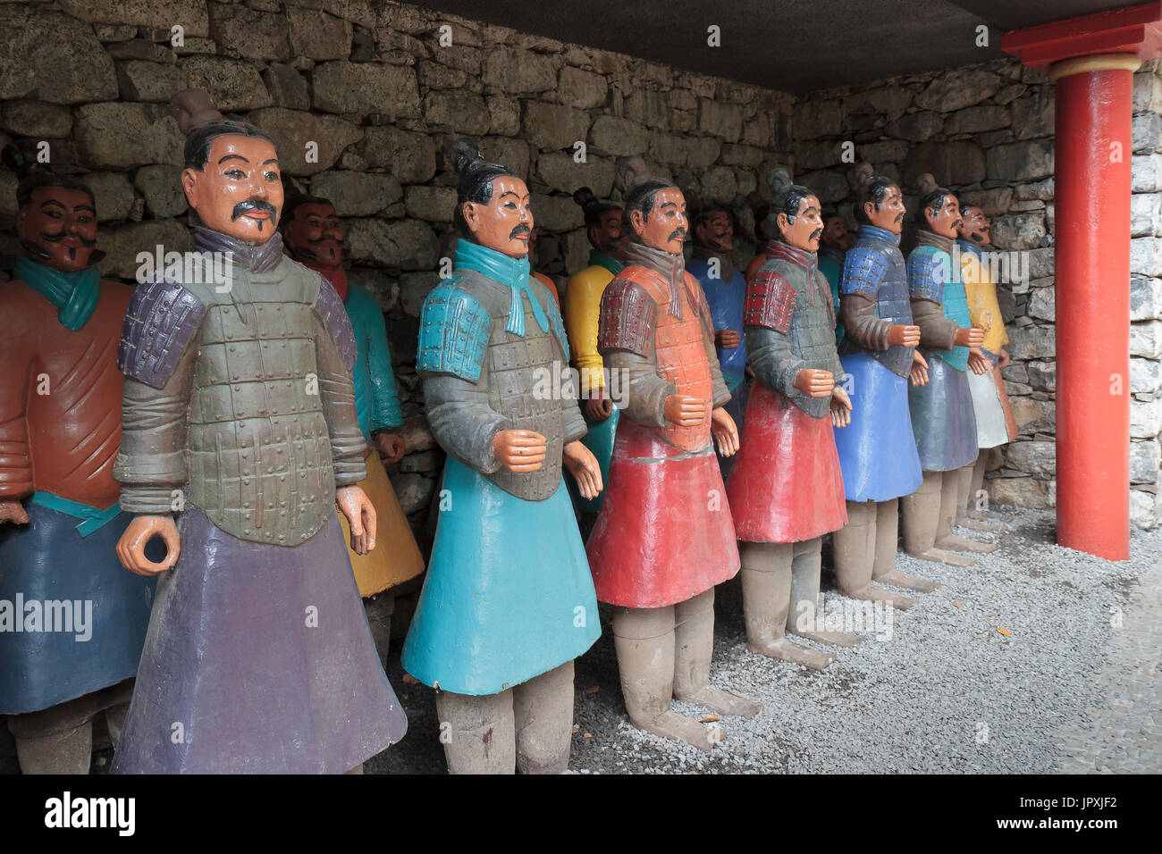 Madeira Portugal Copies Of Terracotta wariors Stock Photo - Alamy
