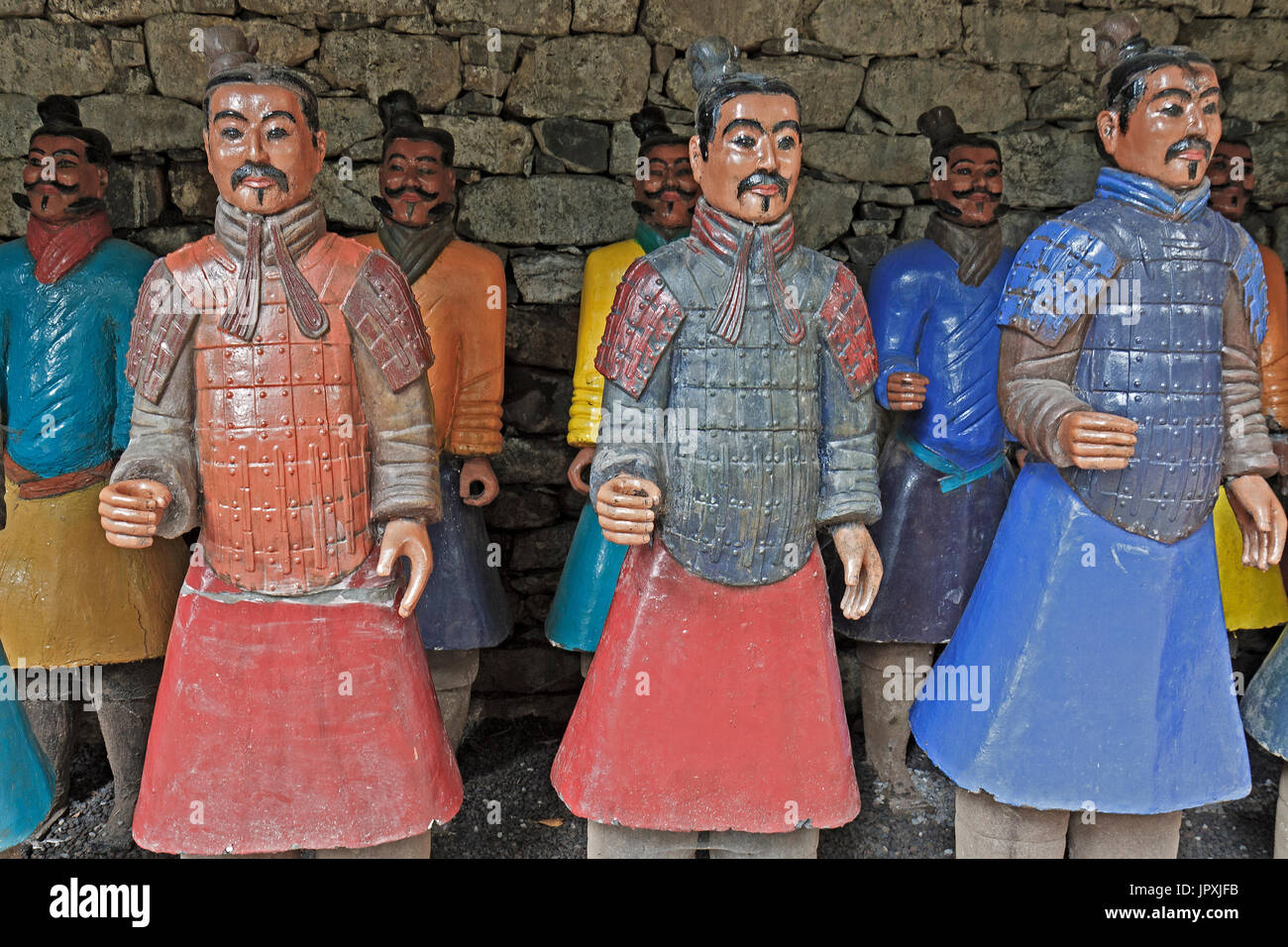 Madeira Portugal Copies Of Terracotta wariors Stock Photo - Alamy