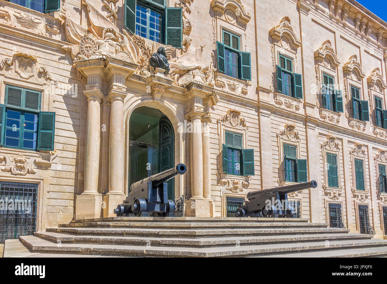 Auberge Castle, Valletta, Malta Stock Photo - Alamy