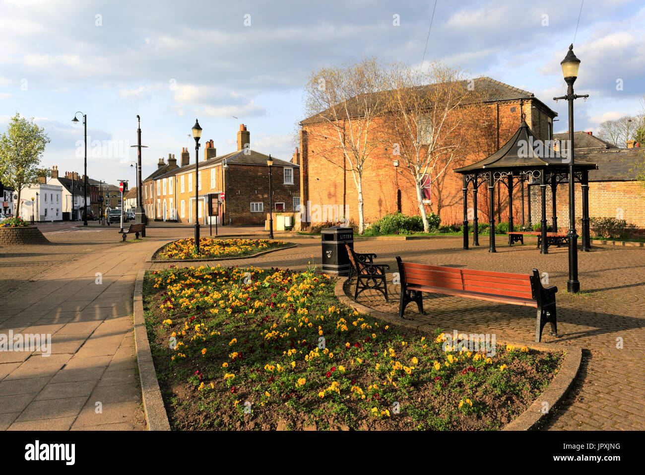 View through Chatteris village, Cambridgeshire, East Anglia, England ...