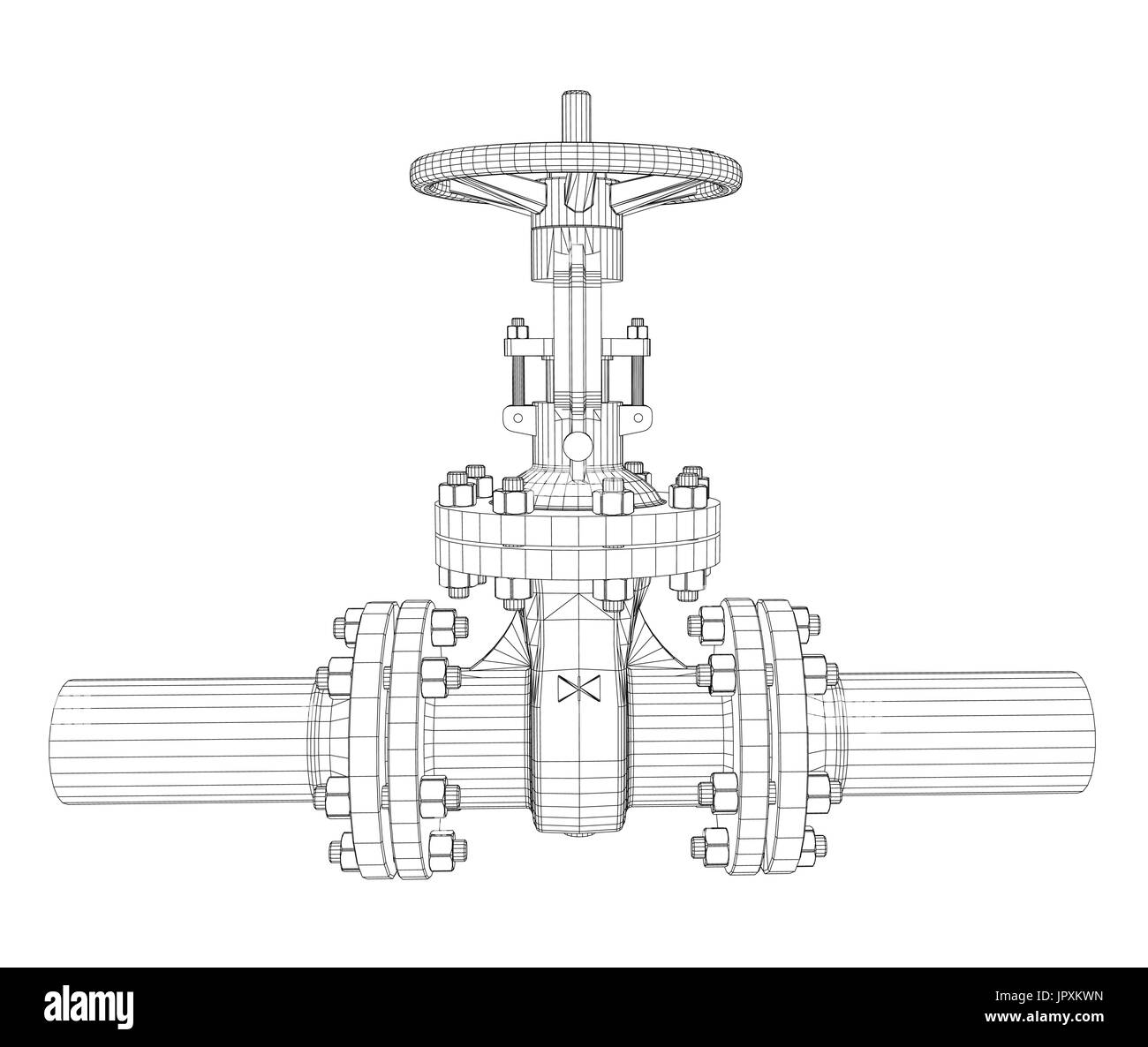 Industrial valve. Vector rendering of 3d Stock Vector Image & Art - Alamy