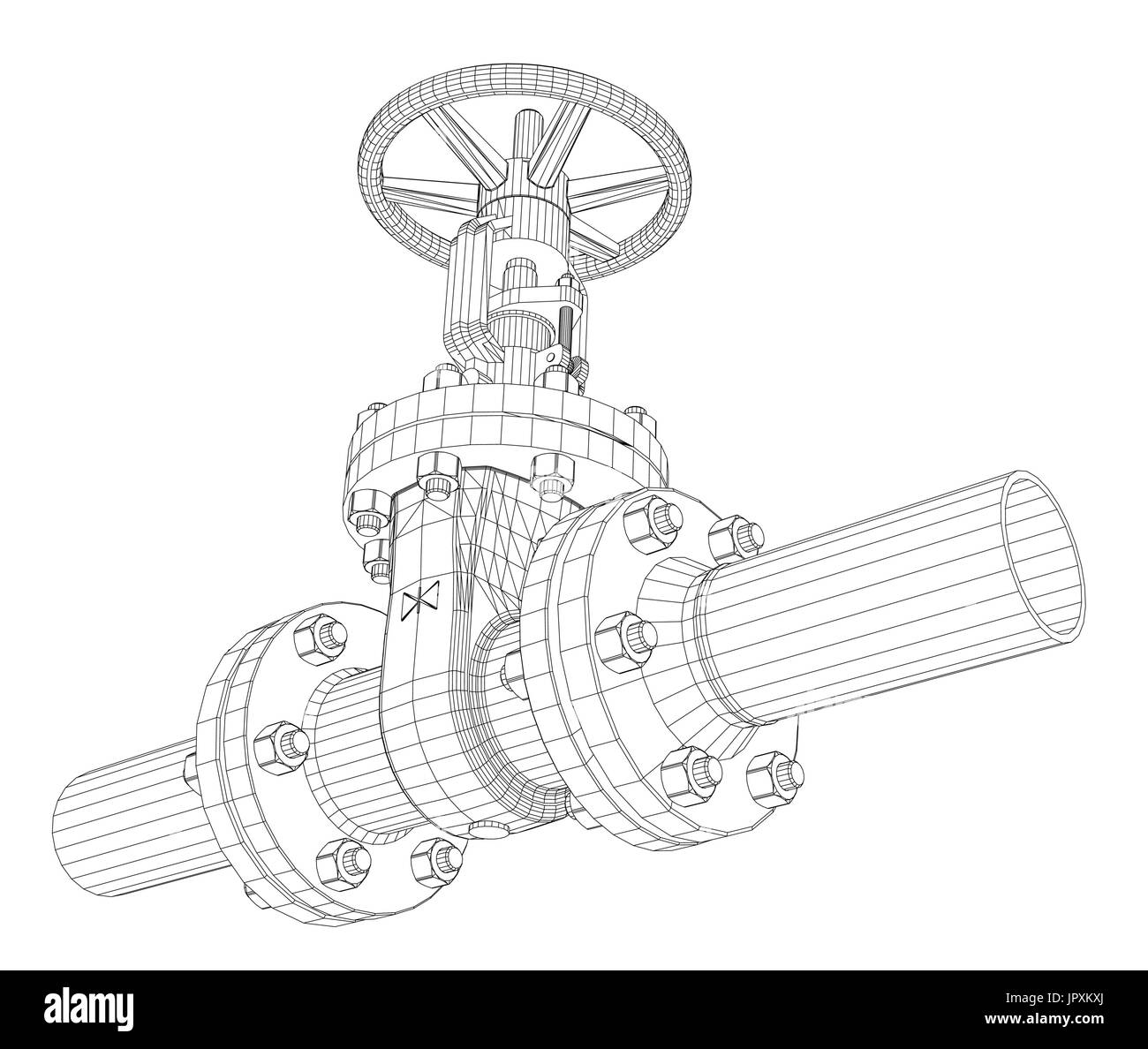 Industrial valve. Vector rendering of 3d Stock Vector Image & Art - Alamy